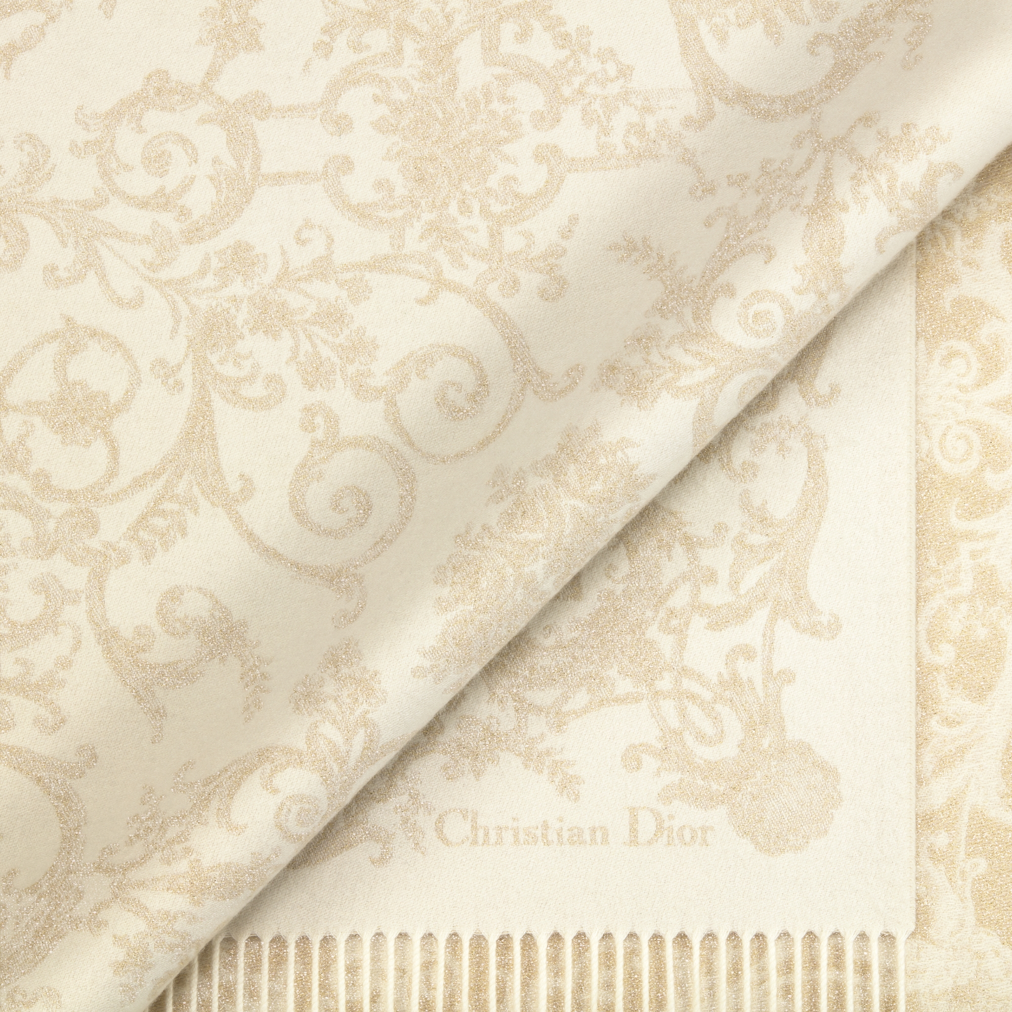 Dioresque Butterfly Blanket Gold-Tone Cashmere Blend and Metallic ...