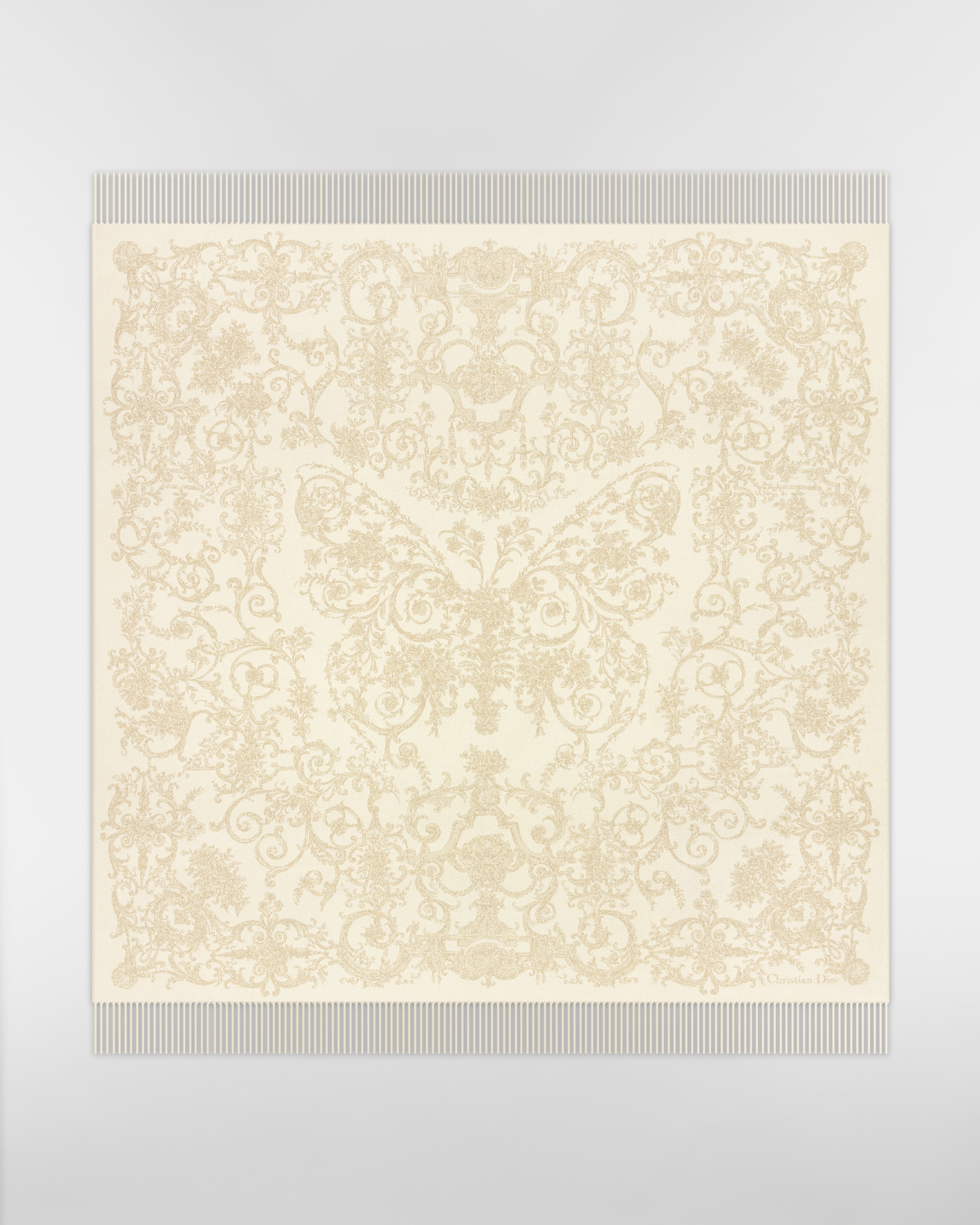 Dioresque Butterfly Blanket Gold-Tone Cashmere Blend and Metallic ...