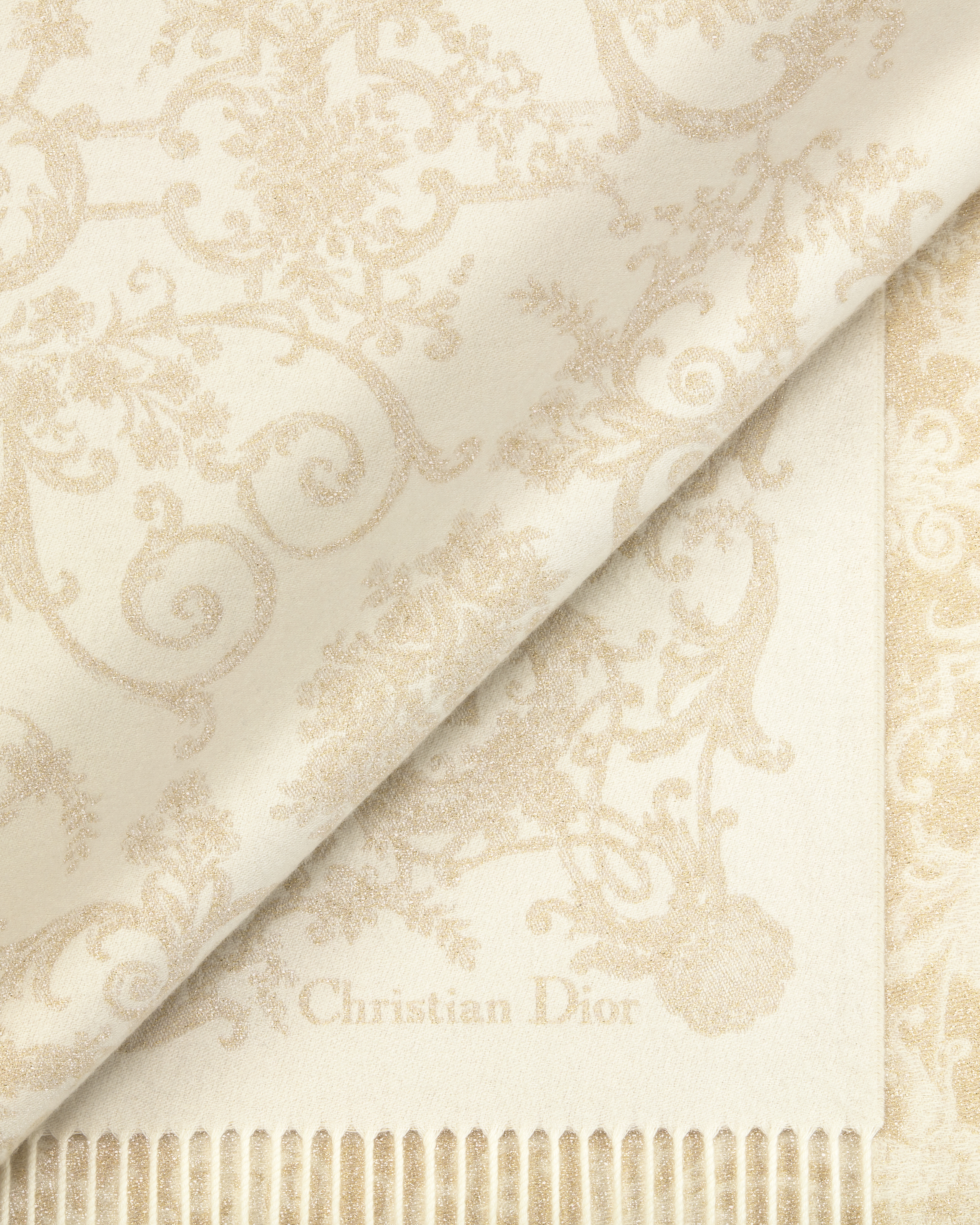 Dioresque Butterfly Blanket Gold-Tone Cashmere Blend and Metallic ...