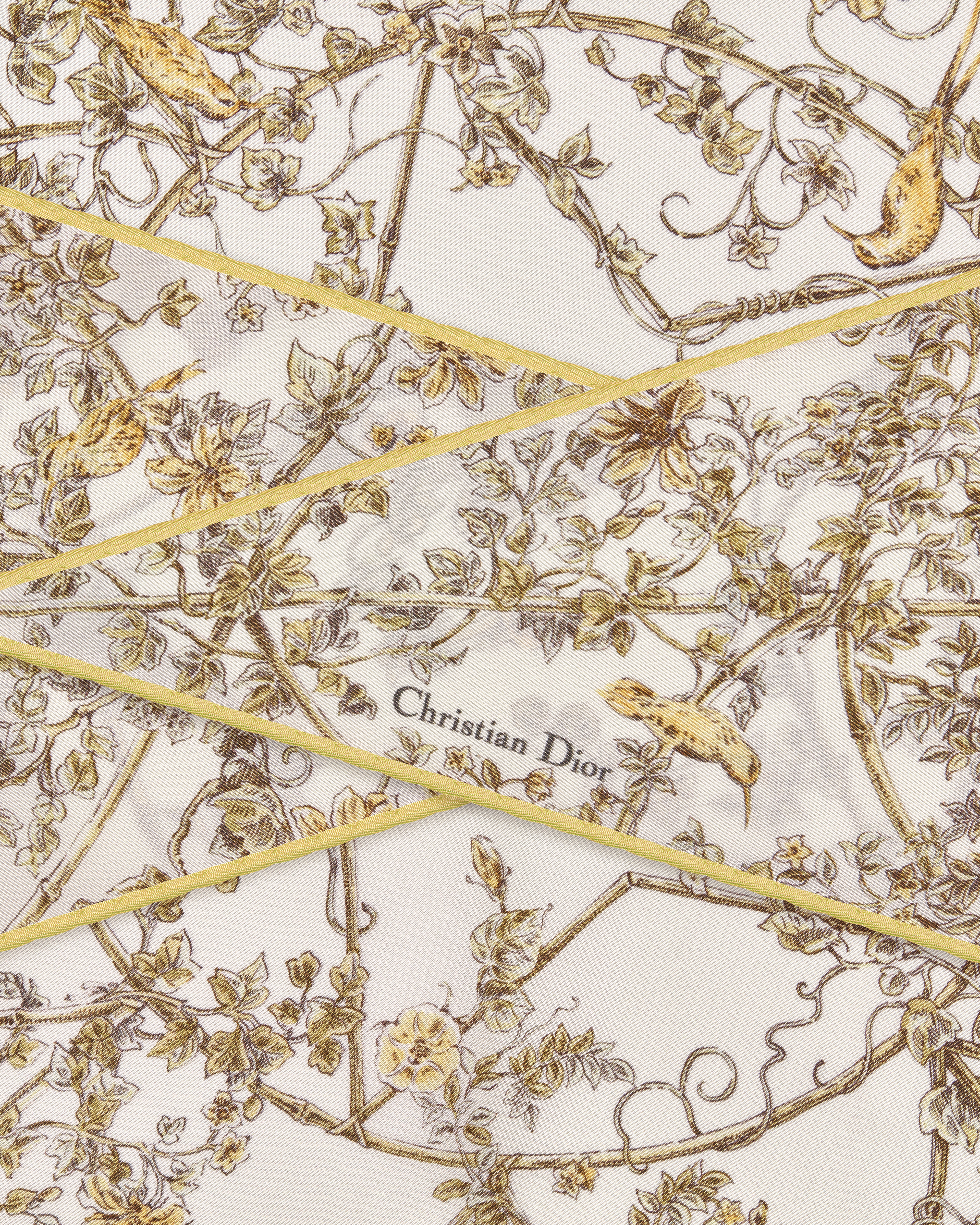 Jardin D-Étoile Dior Diamond White and Gold-Tone Silk Twill | DIOR