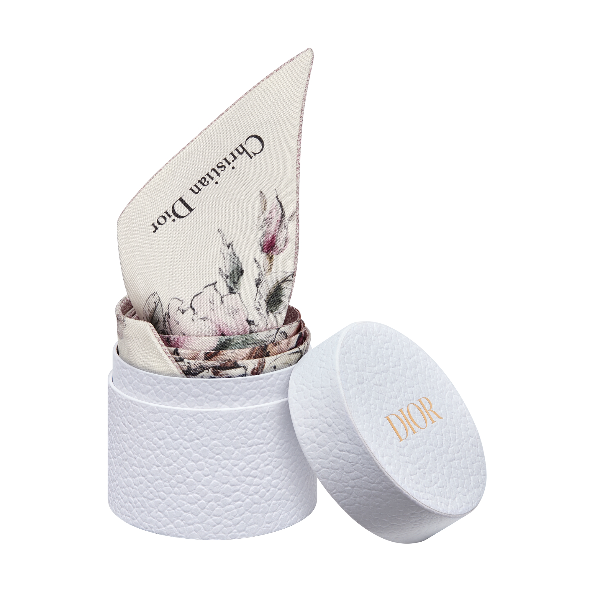 Souvenir de Rome Mitzah Scarf White and Purple Multicolor Silk Twill | DIOR