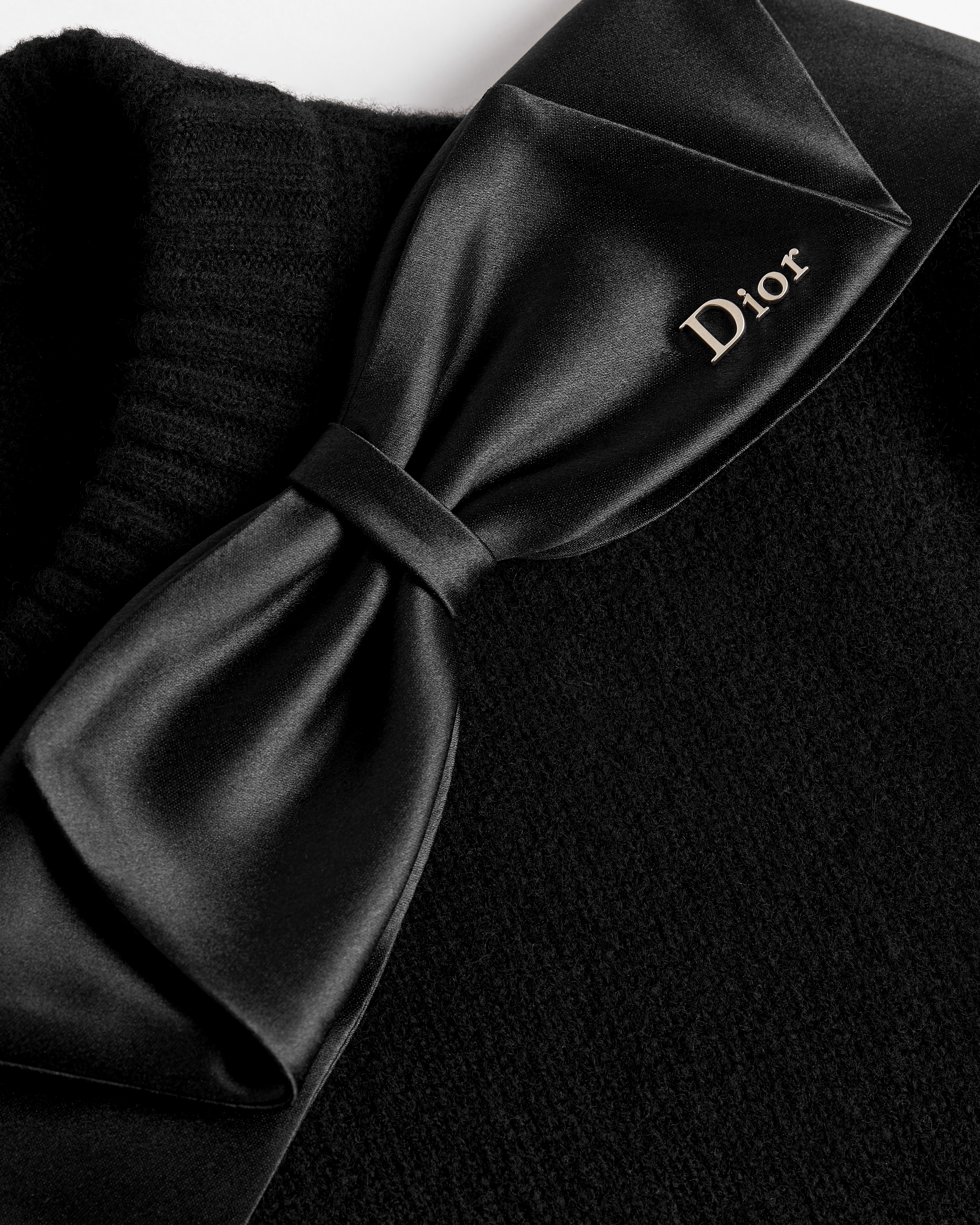 Pull court Maille de laine noire | DIOR