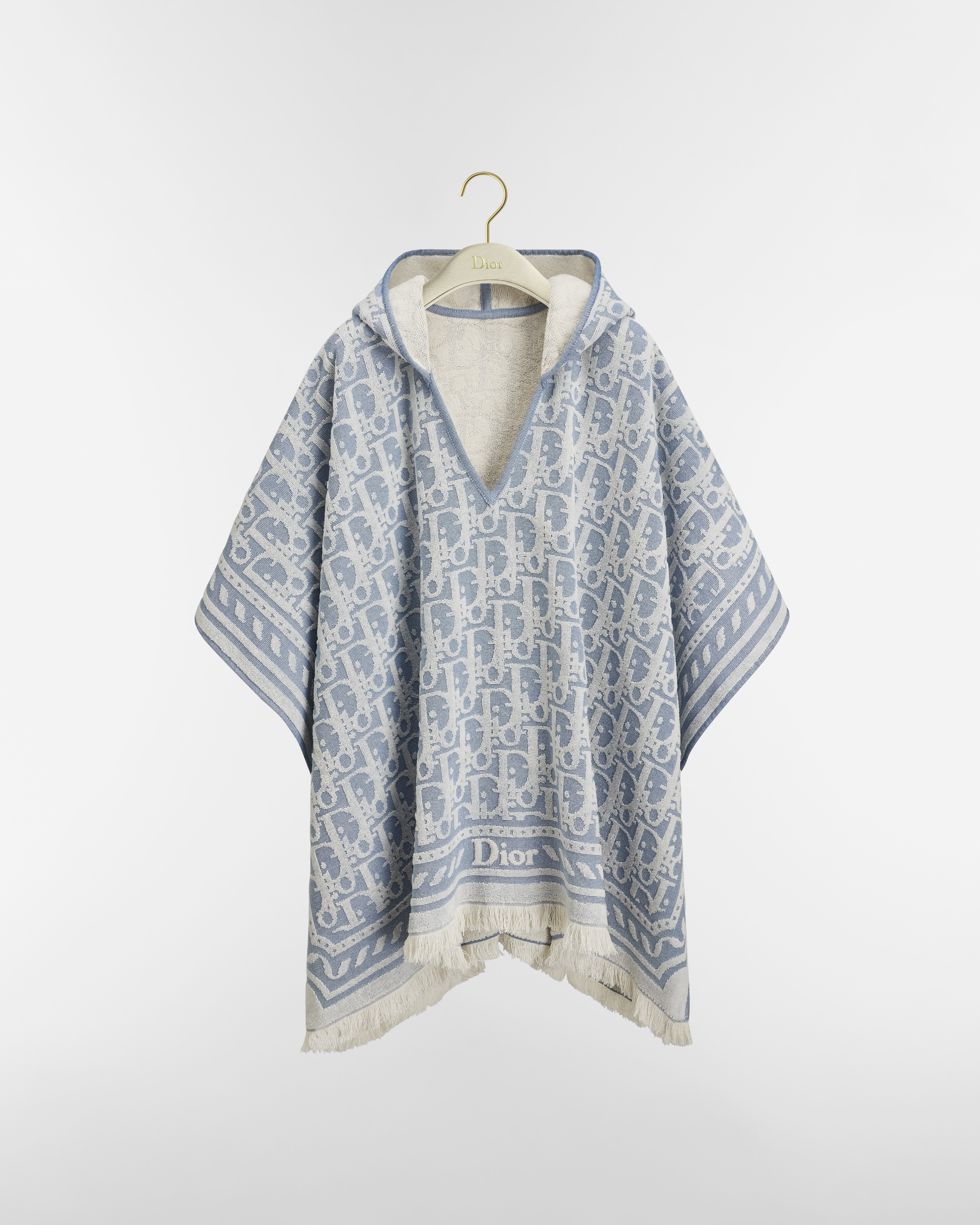 Dioriviera Dior Oblique Poncho mit Kapuze Baumwollfrottee in Blau und ...