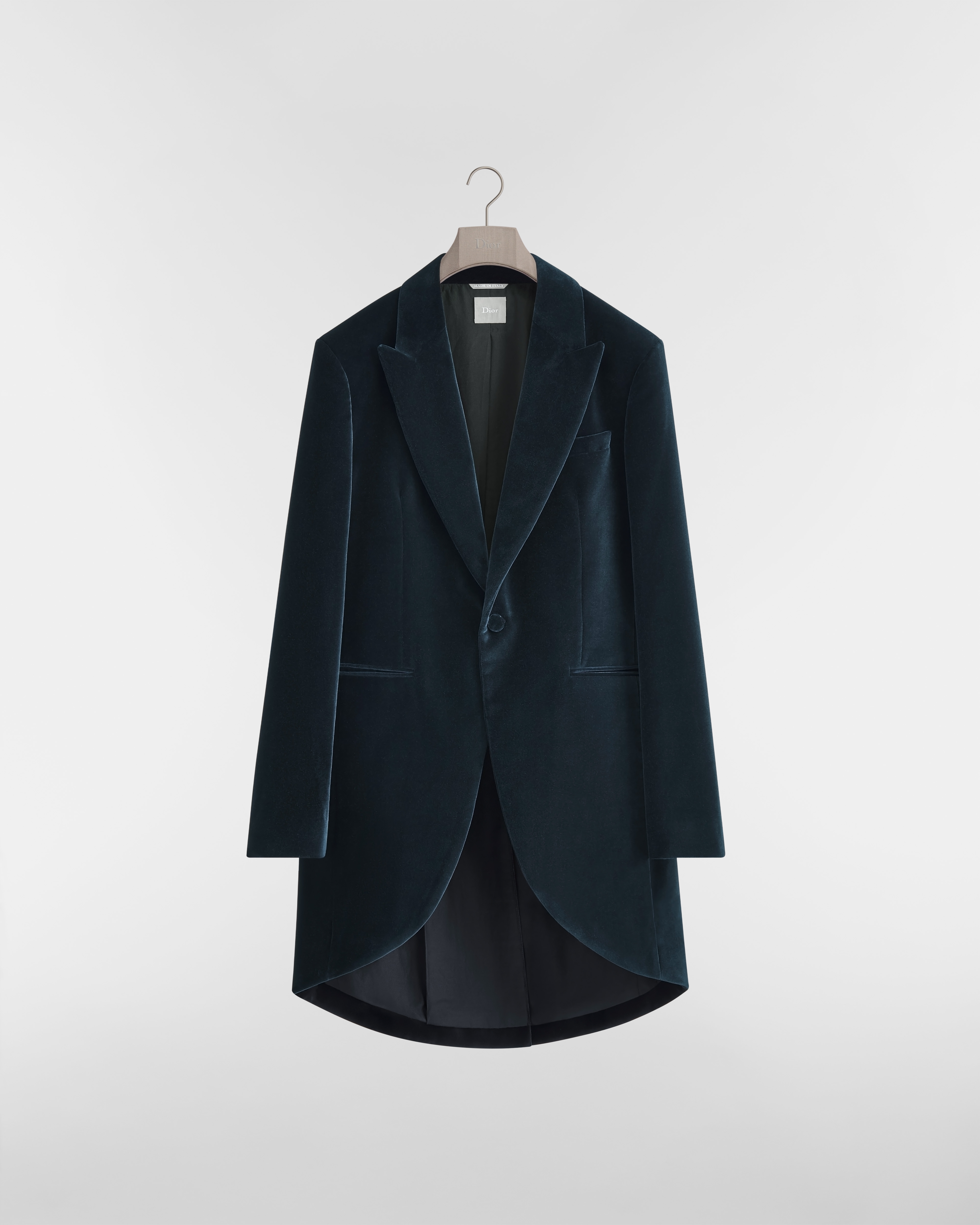 Morning Coat Navy Blue Cotton Velvet | DIOR