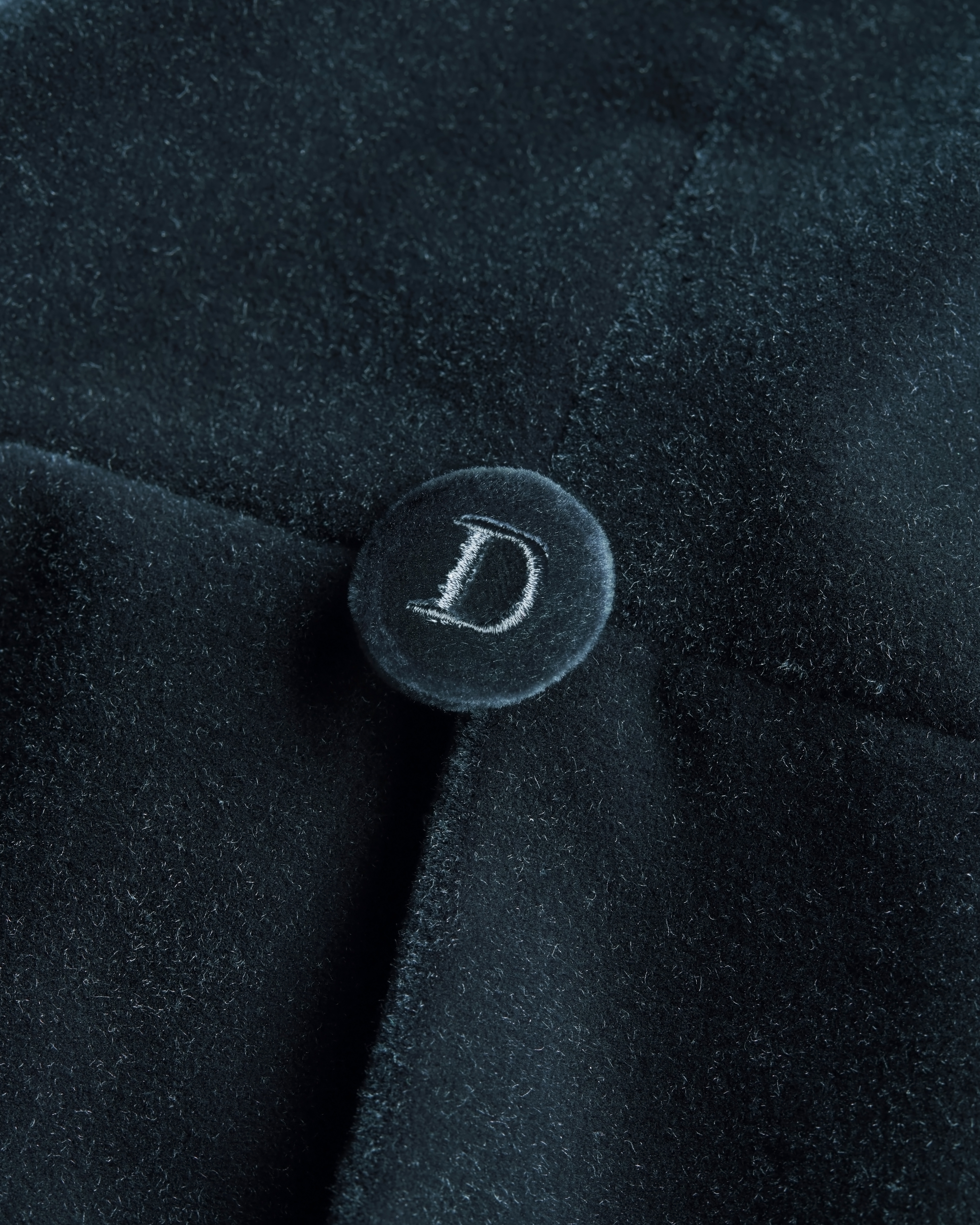 Morning Coat Navy Blue Cotton Velvet | DIOR