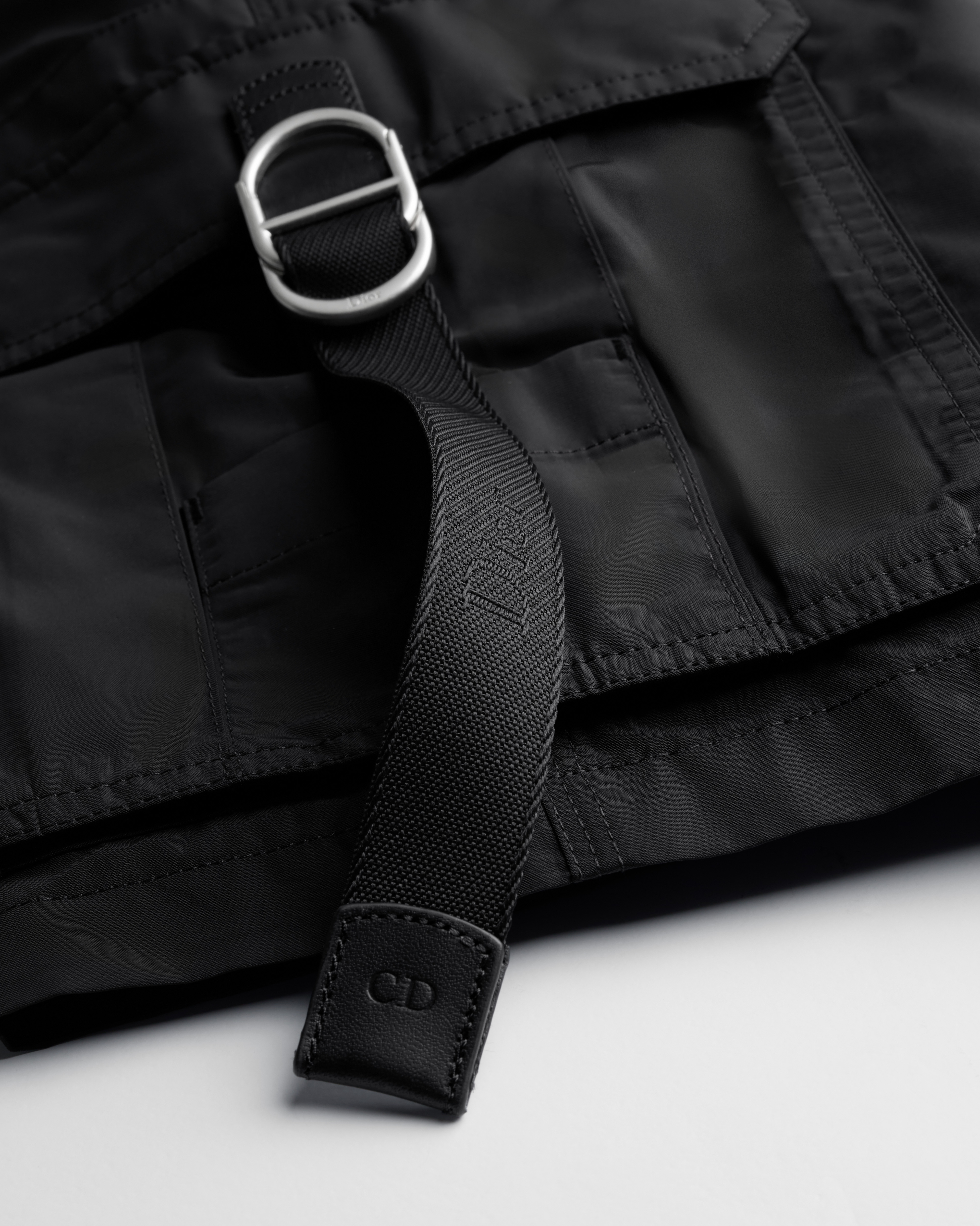 Cargo Shorts Black Silk-Blend Gabardine | DIOR