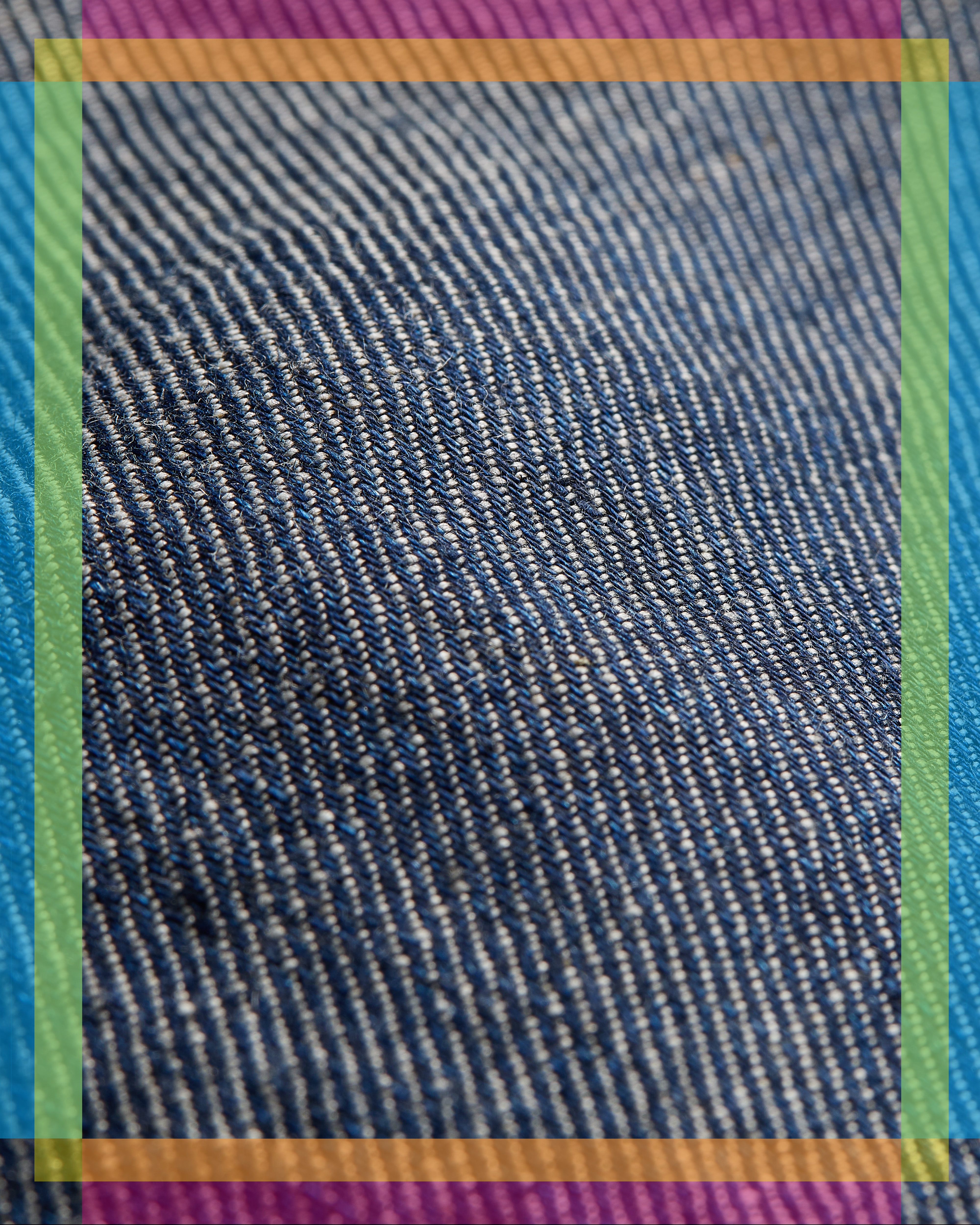 Jean regular long Sergé de lin bleu | DIOR