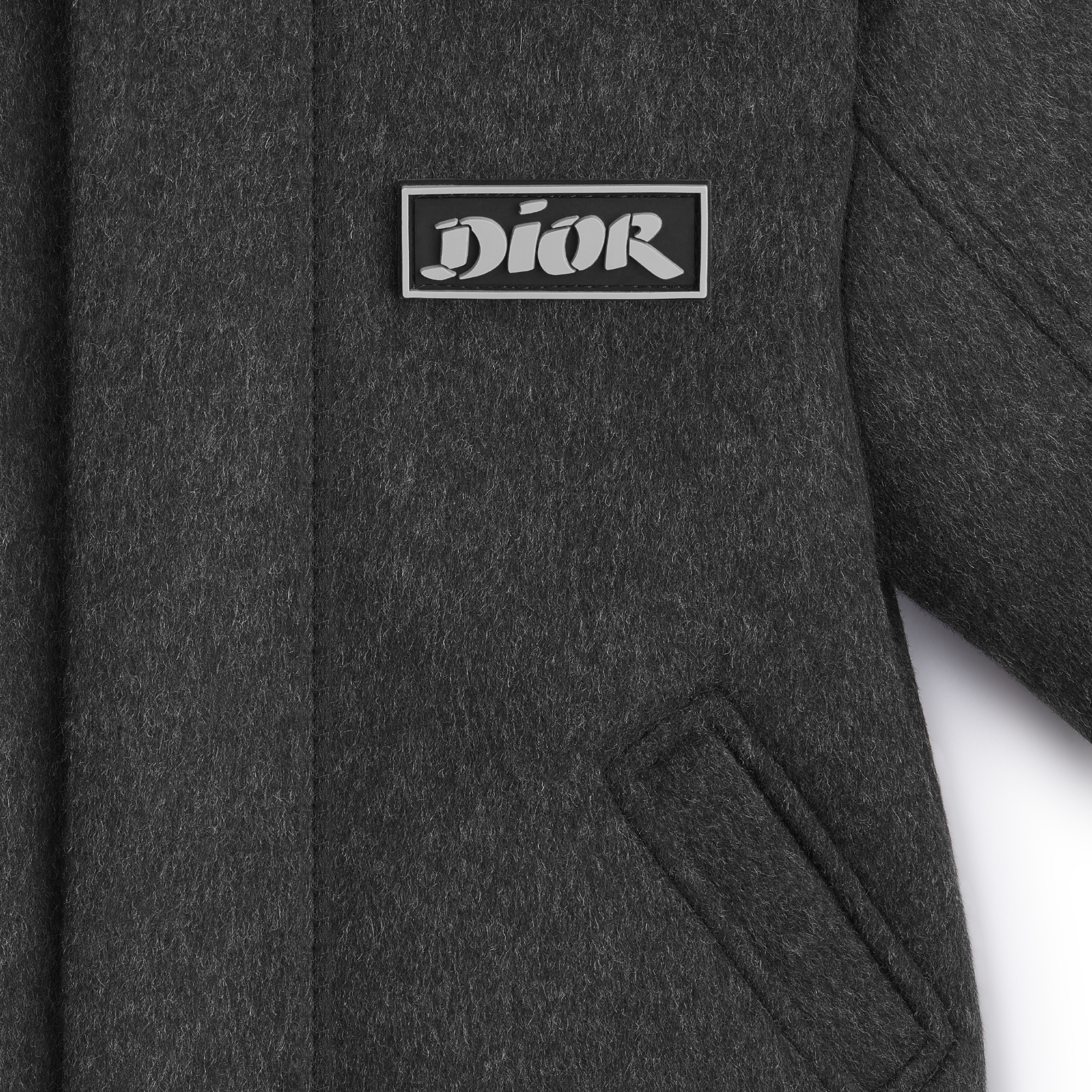 Manteau à capuche bébé Drap de laine et cachemire mélangés gris ...