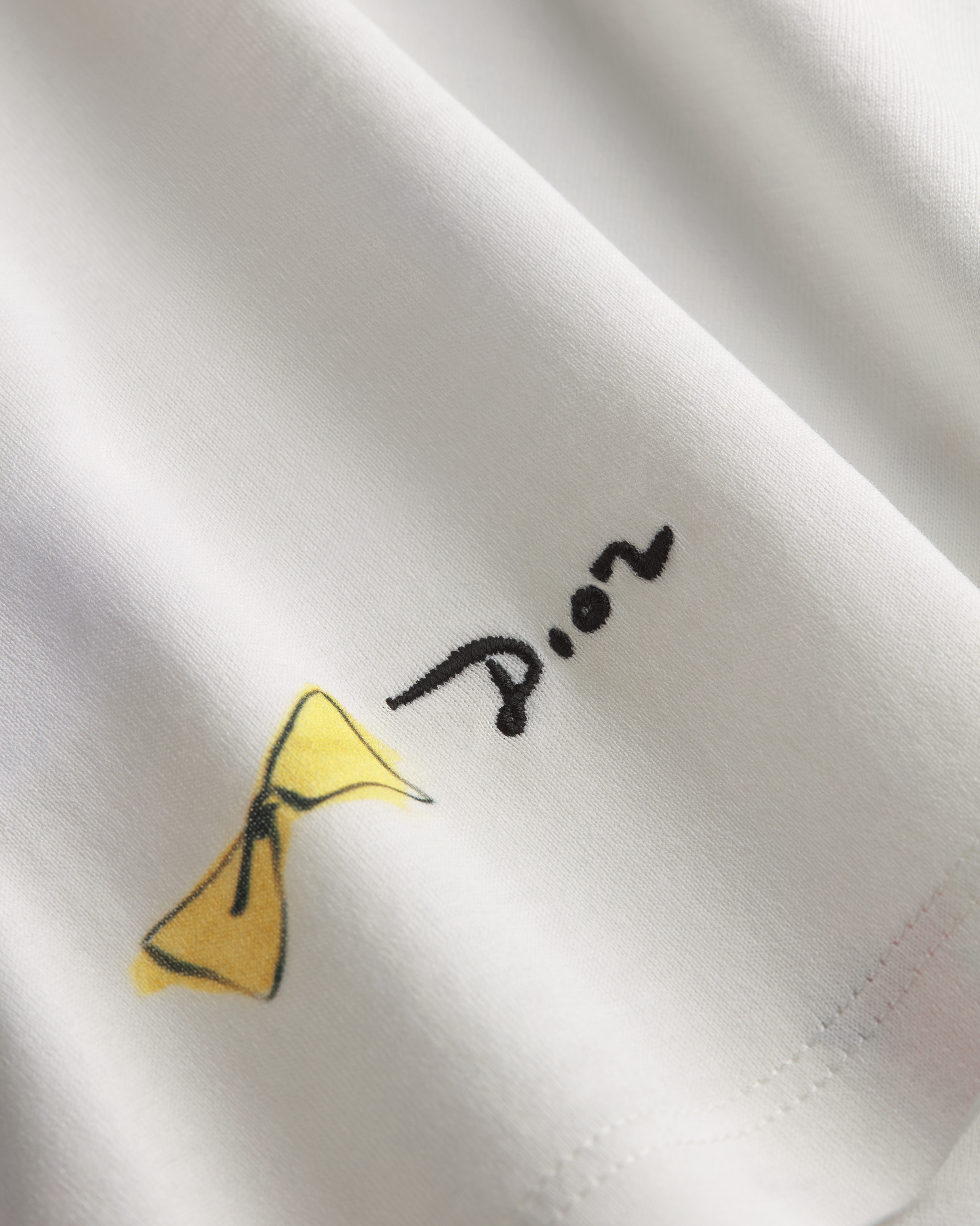 Baby T-Shirt White Cotton Jersey with Multicolor Dior Bows Motif | DIOR