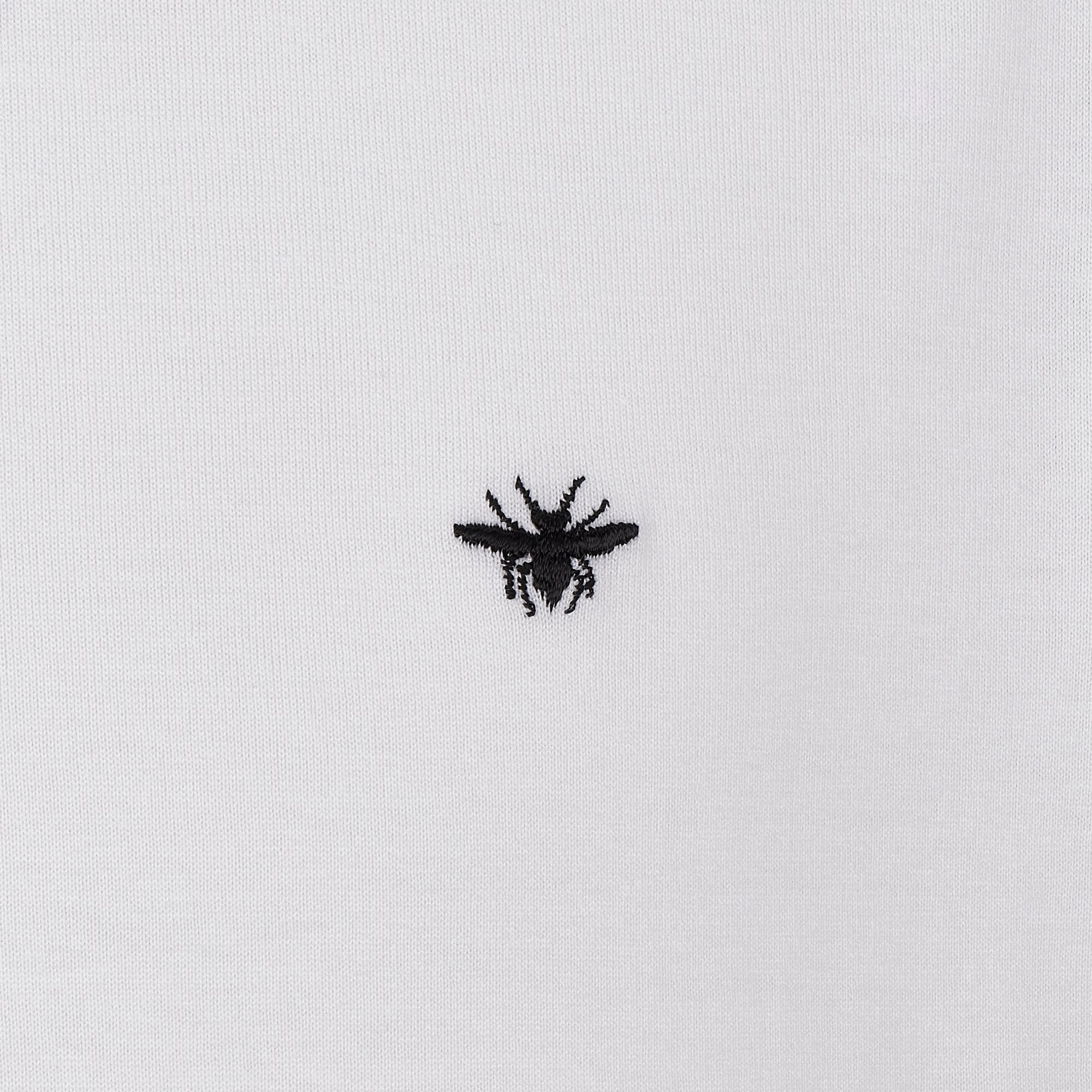 T-Shirt with Bee Embroidery White Cotton Jersey | DIOR