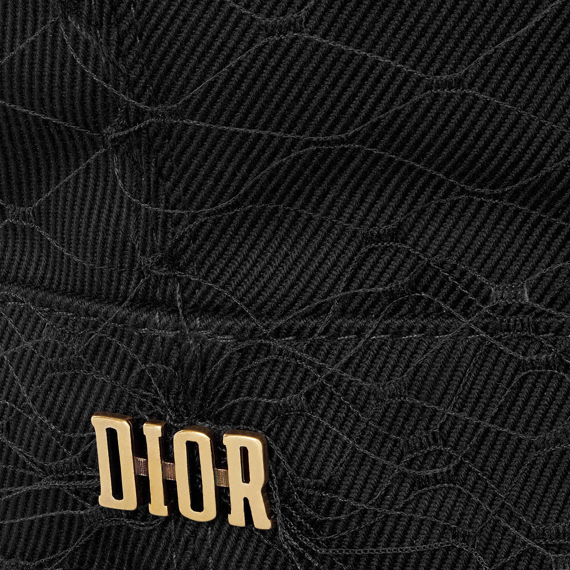 Dior Arty Cap with Veil Black Cotton | DIOR