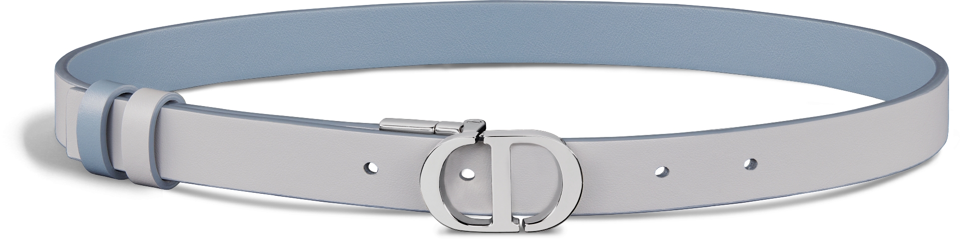 30 Montaigne Reversible Belt Slate Blue and Gray Smooth Calfskin, 20 MM ...