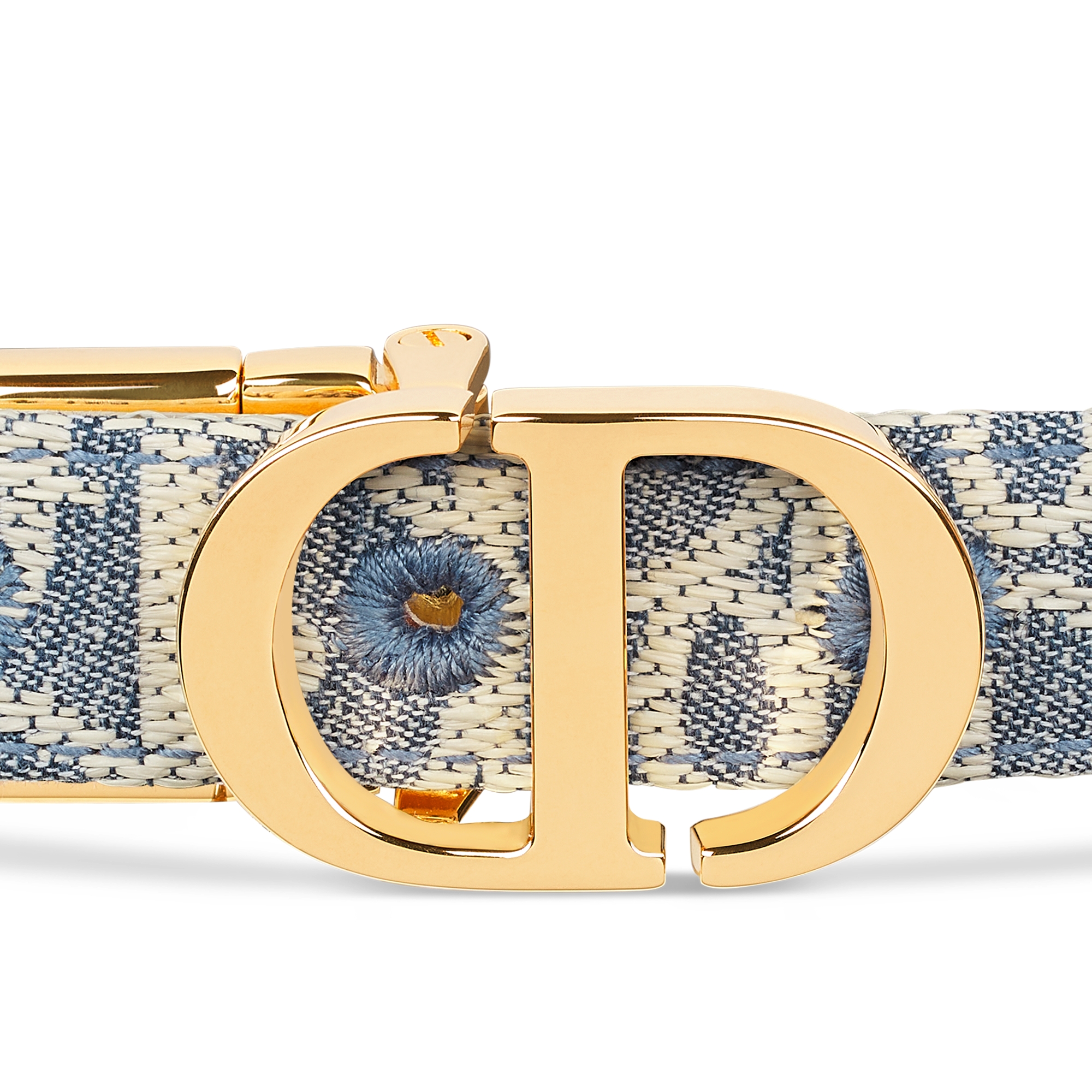 30 Montaigne Reversible Belt Natural Smooth Calfskin and Blue Dior ...