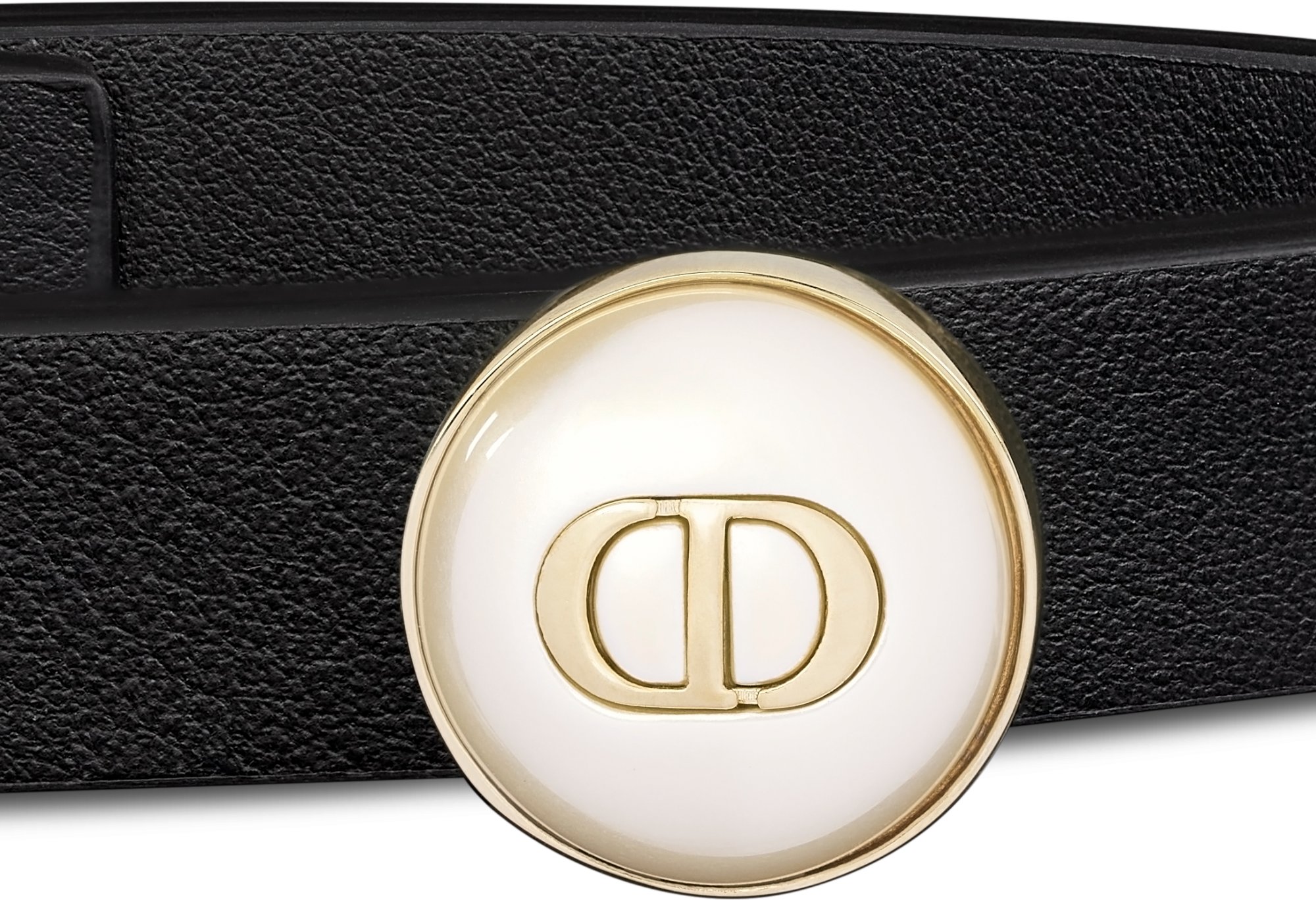 DIOR | Pearl-D ベルト 15mm スムースカーフスキン & レジンパール