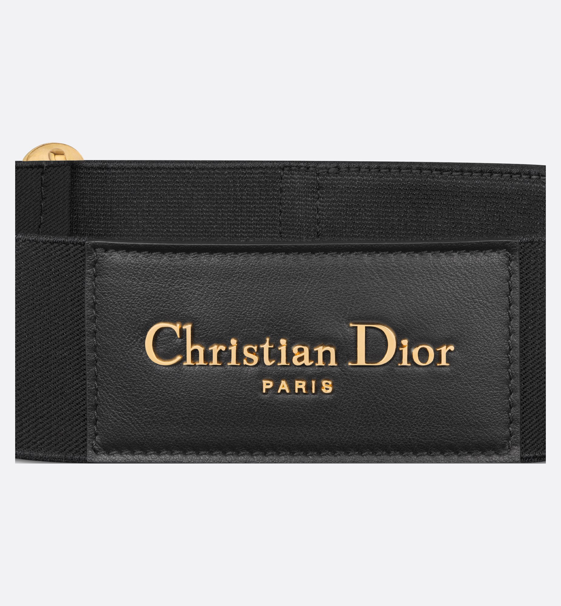 Dior Punk Belt Black Smooth Calfskin and Elastic Band, 50 MM Dior Punk Belt Black Smooth Calfskin and Elastic Band, 50 MM