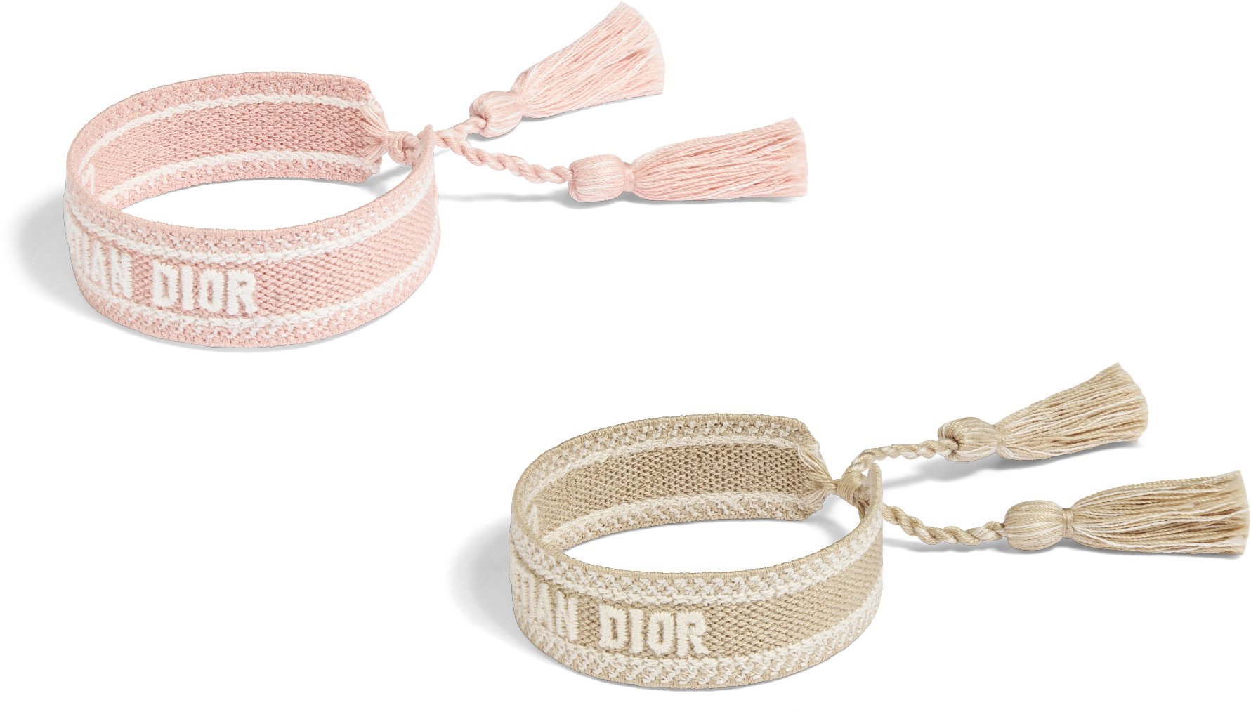 Christian Dior Armbandset Baumwolle in hellem Blassbraun und ...