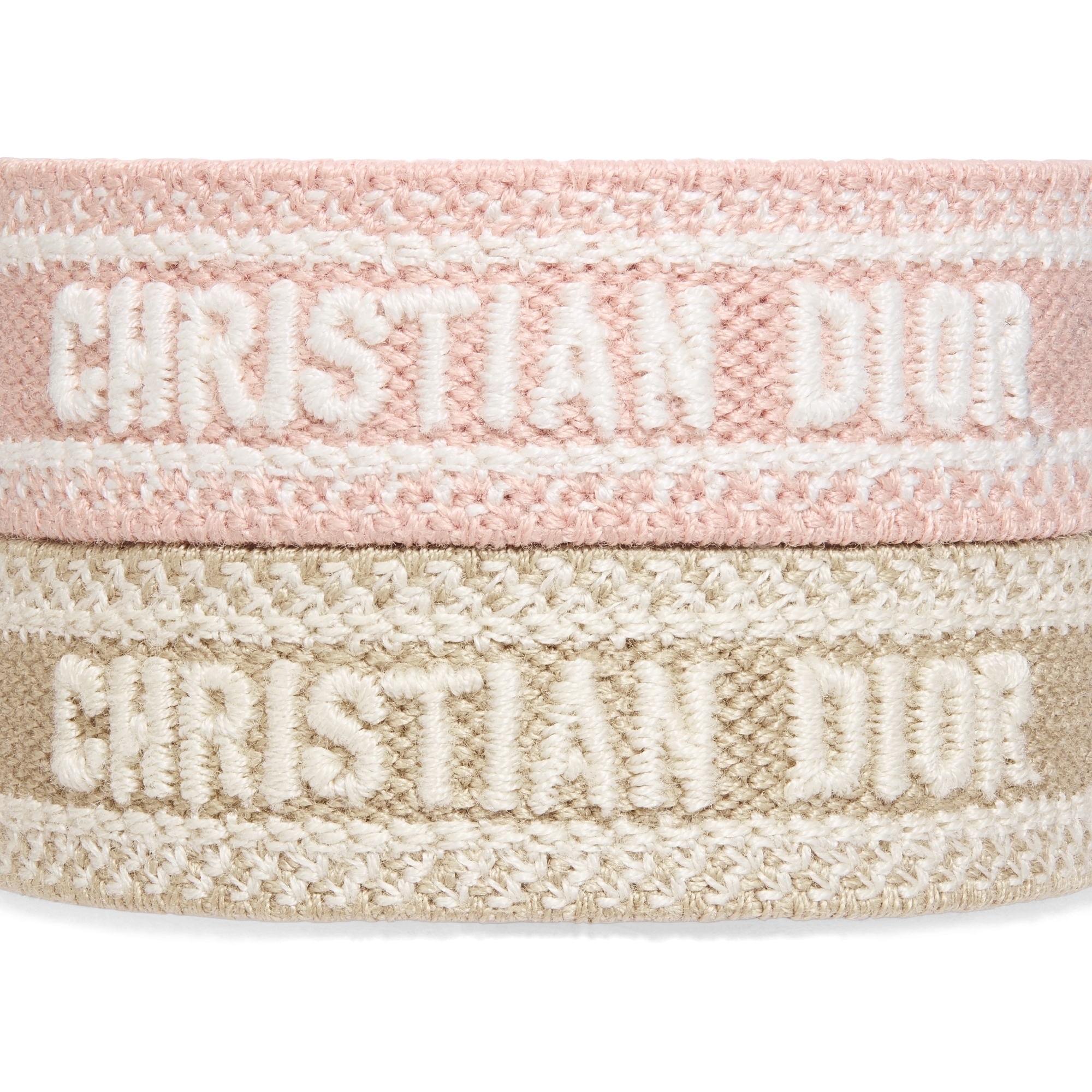 Christian Dior Bracelet Set Light Biscuit and Pale Pink Cotton | DIOR