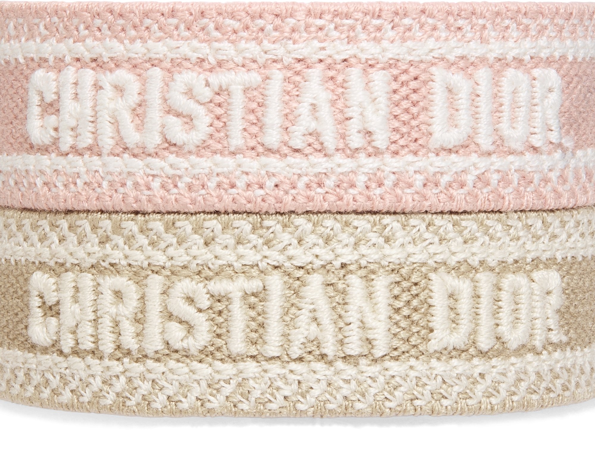 Christian Dior Bracelet Set Light Biscuit and Pale Pink Cotton | DIOR