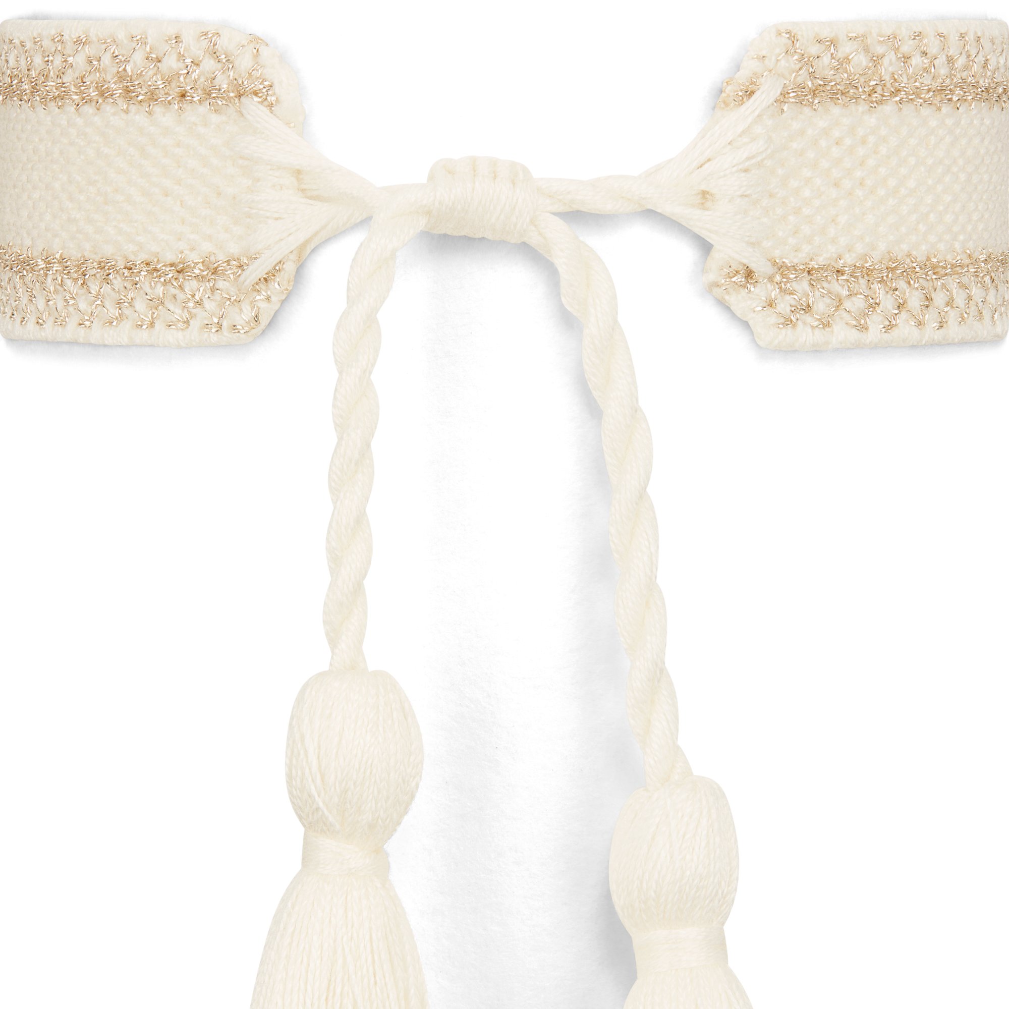 Christian Dior Bracelet Set Gold-Tone and White Dior Oblique Cotton | DIOR