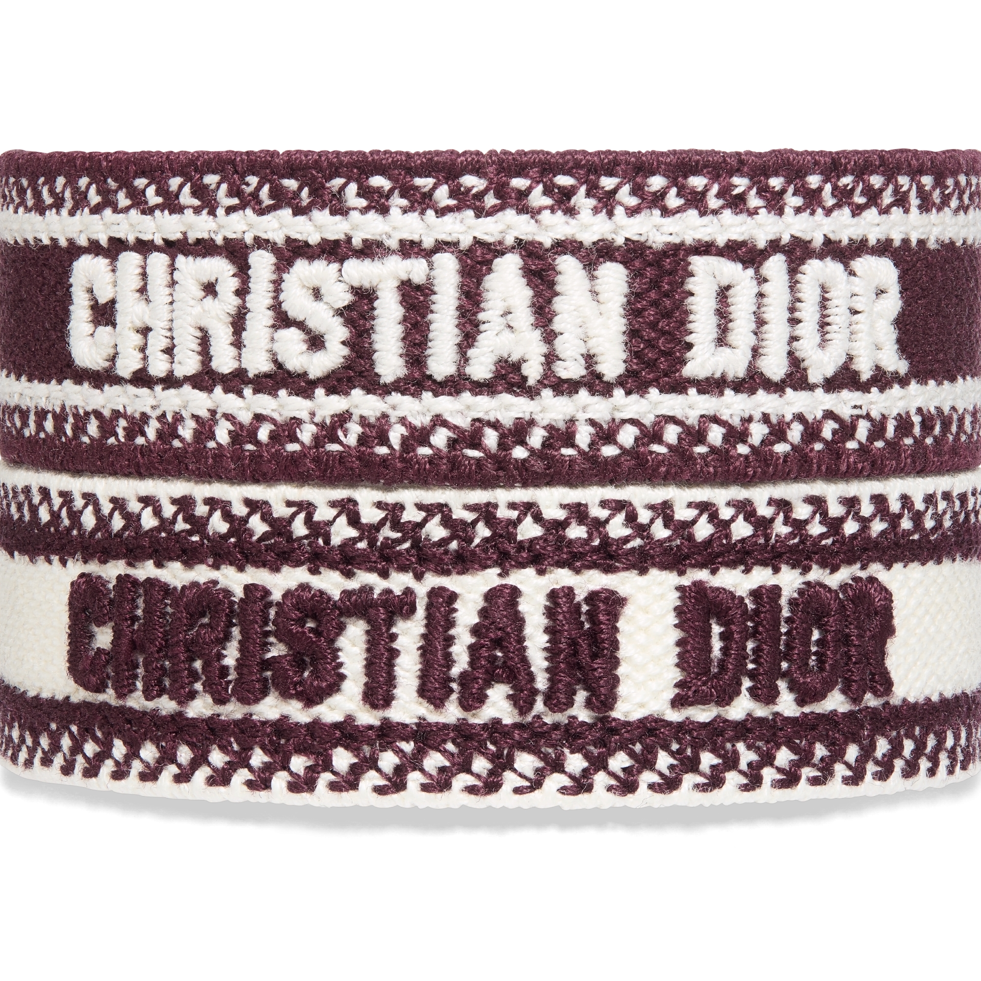 Christian Dior Bracelet Set Plum and White Cotton | DIOR