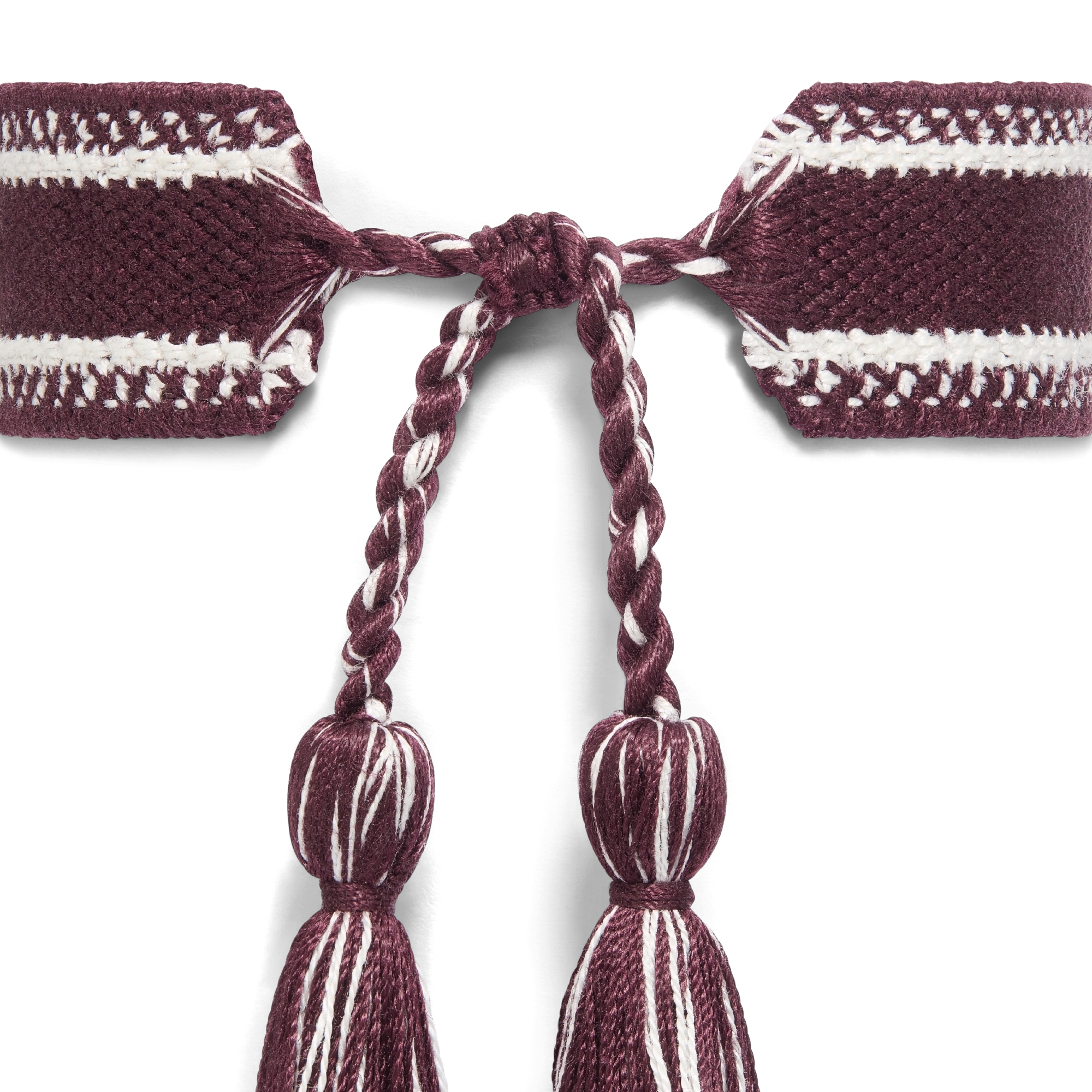 Christian Dior Bracelet Set Plum and White Cotton | DIOR