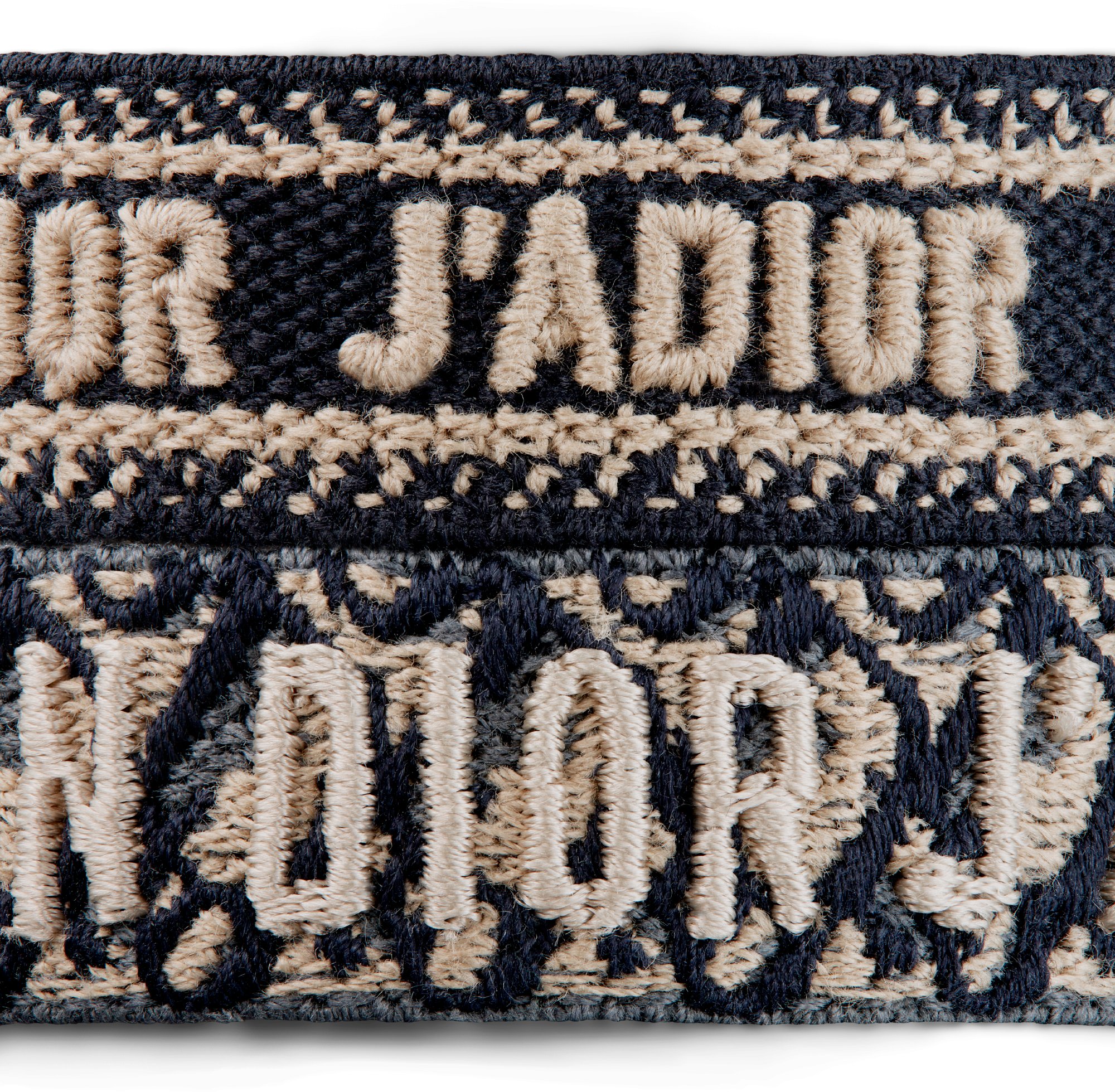 Christian Dior Bracelet Set Navy Blue Dior Oblique Cotton | DIOR