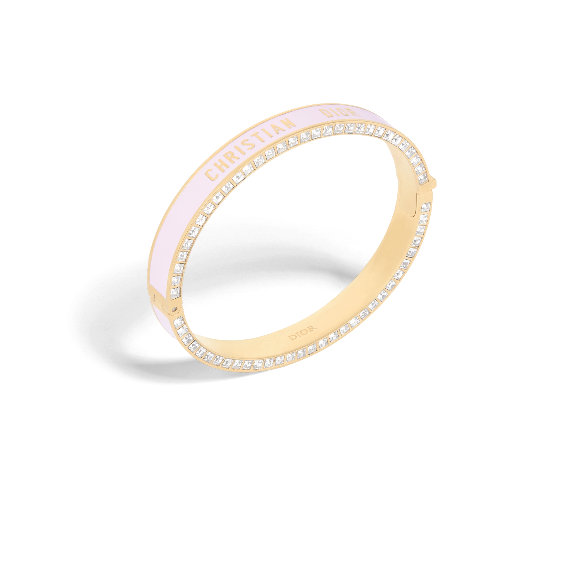 Dior Night Code Bangle Gold-Finish Metal with White Crystals and Pale ...