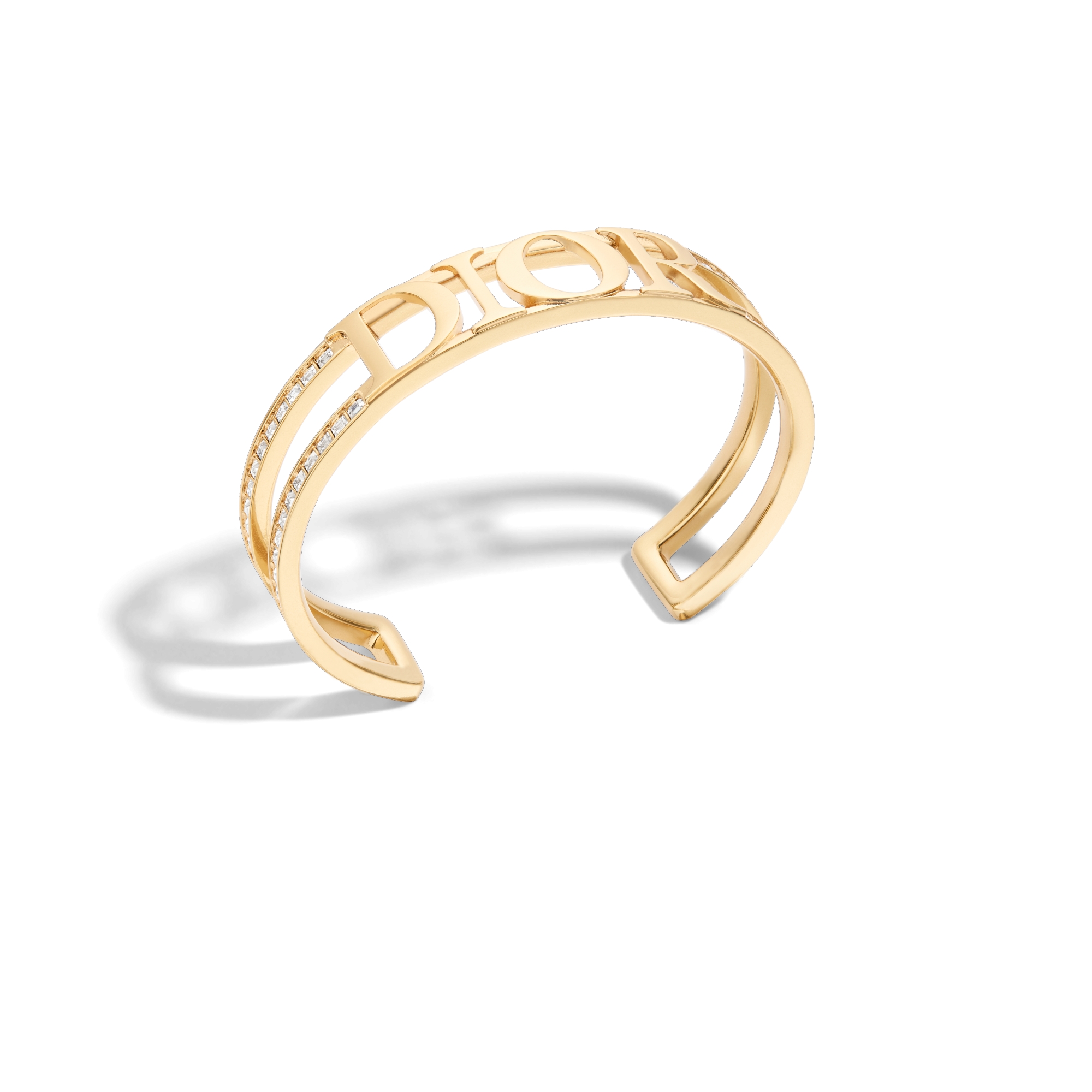 Bracelet jonc Dio(r)evolution Métal finition dorée et cristaux argentés ...