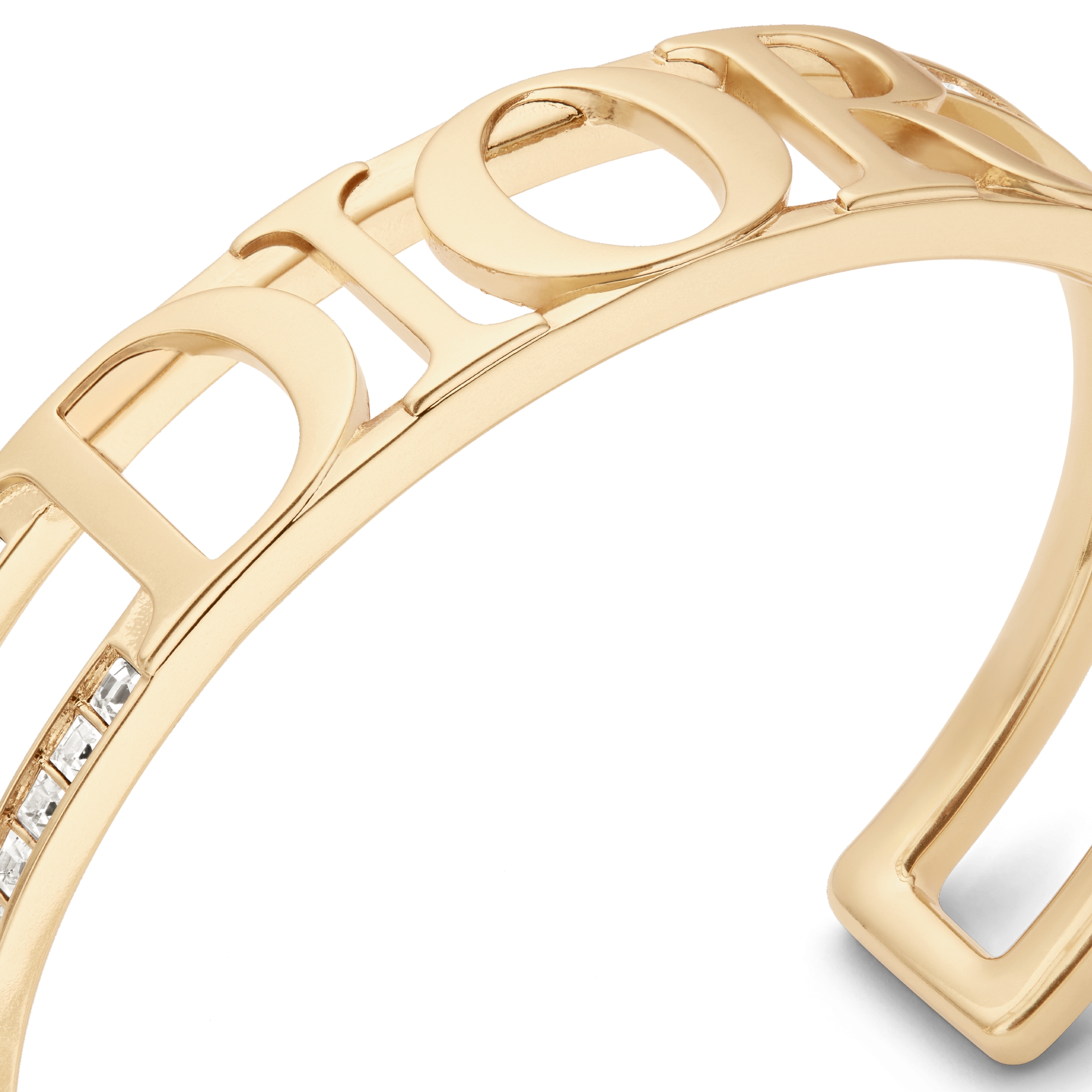 Bracelet jonc Dio(r)evolution Métal finition dorée et cristaux argentés ...