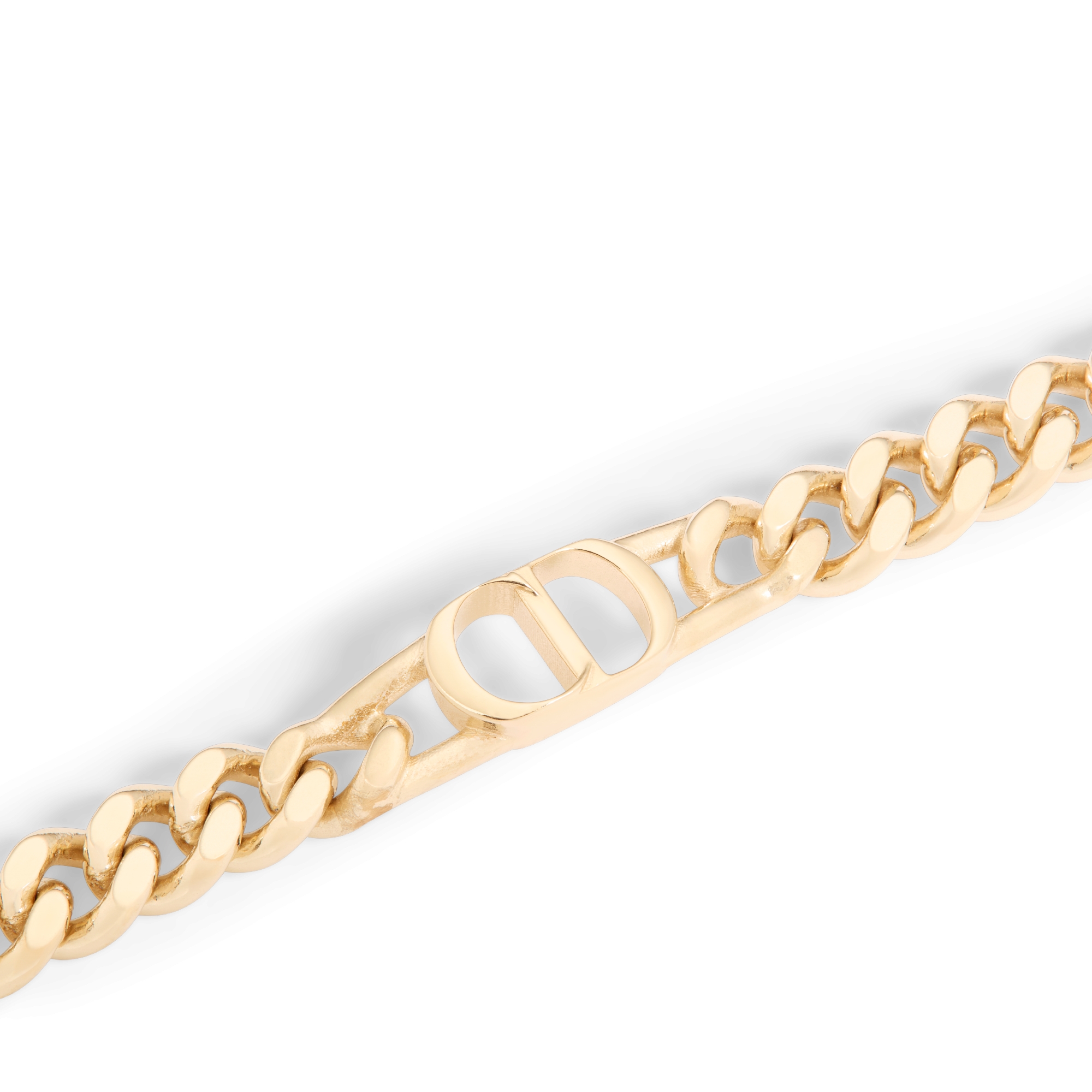 CD Icon Thin Chain Link Bracelet Gold-Plated Silver | DIOR
