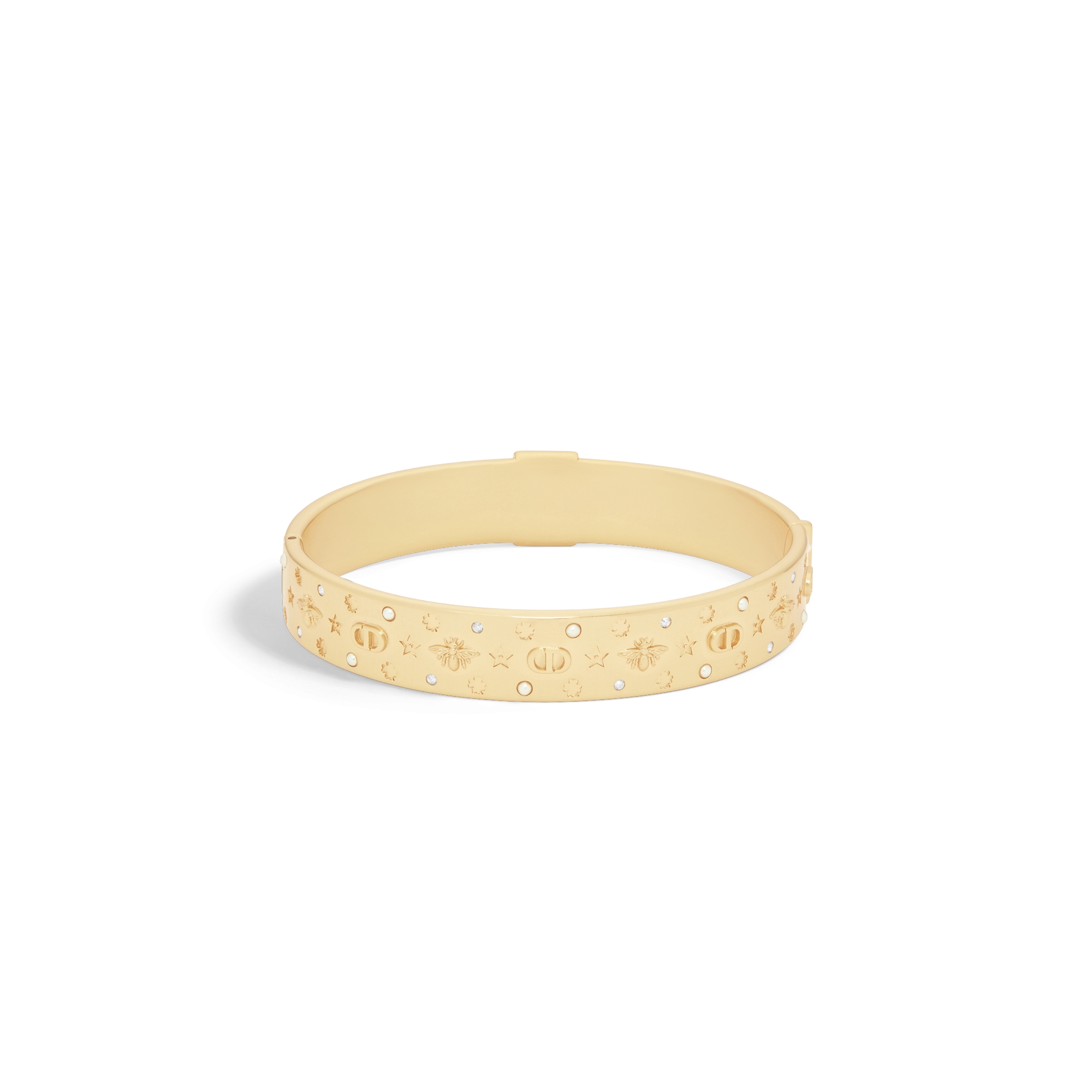 Dior Céleste Bangle Gold-Finish Metal with White Resin Pearls and ...
