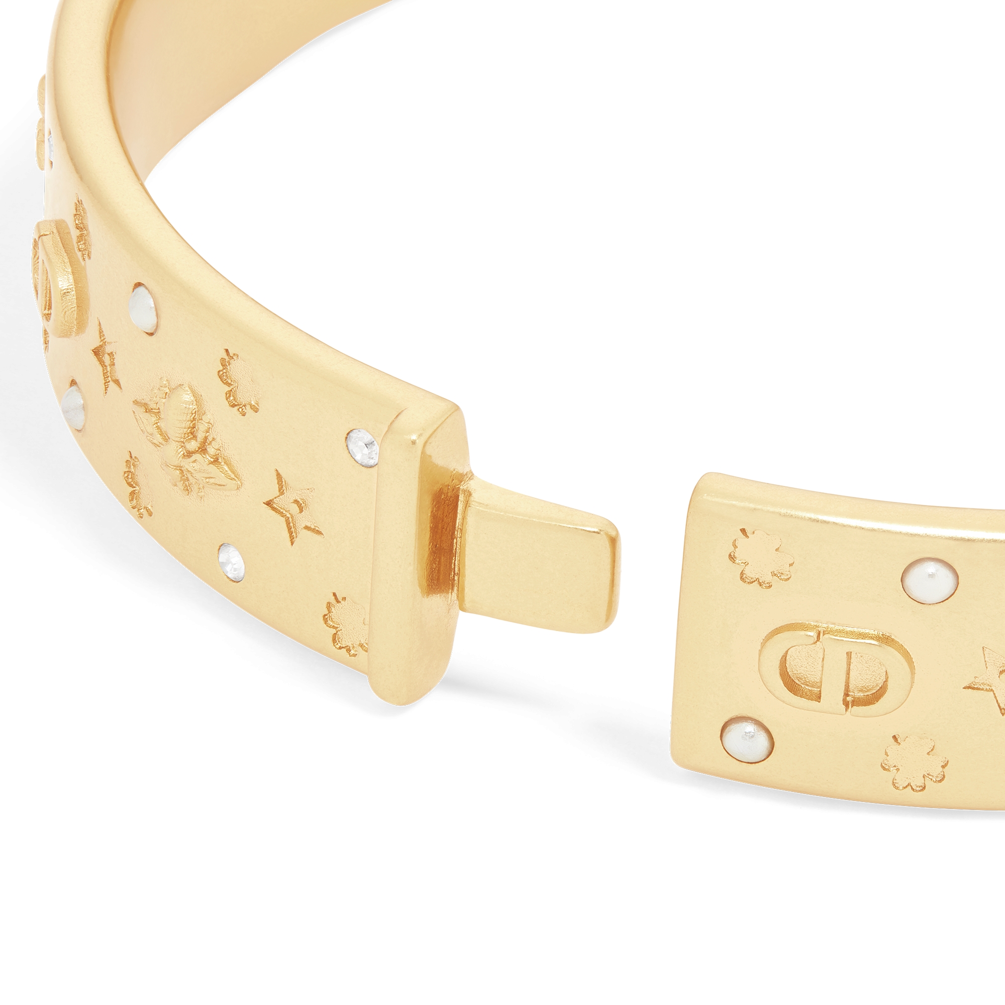 Dior Céleste Bangle Gold-Finish Metal with White Resin Pearls and ...