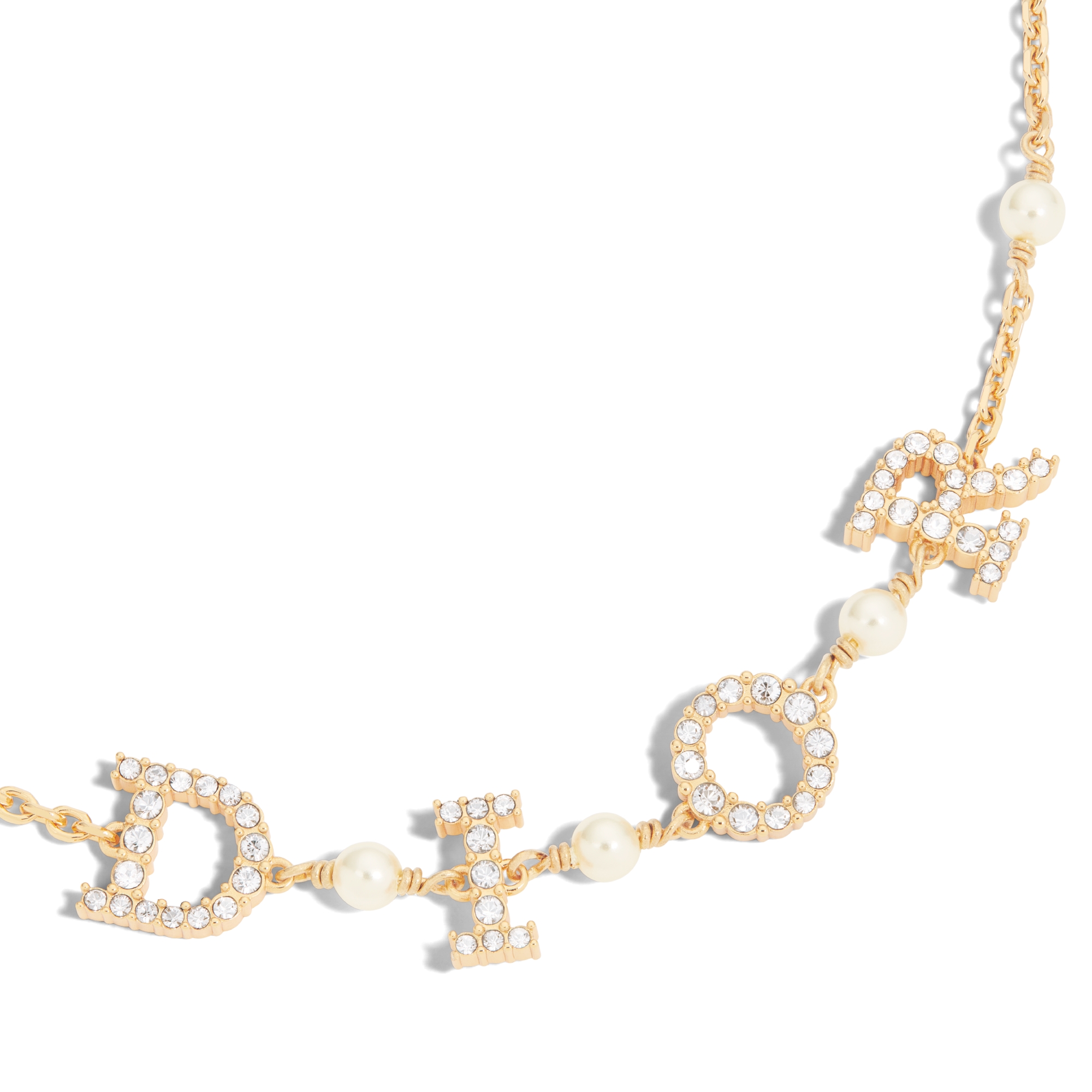Dio(r)evolution Bracelet Gold-Finish Metal with White Resin Pearls and ...