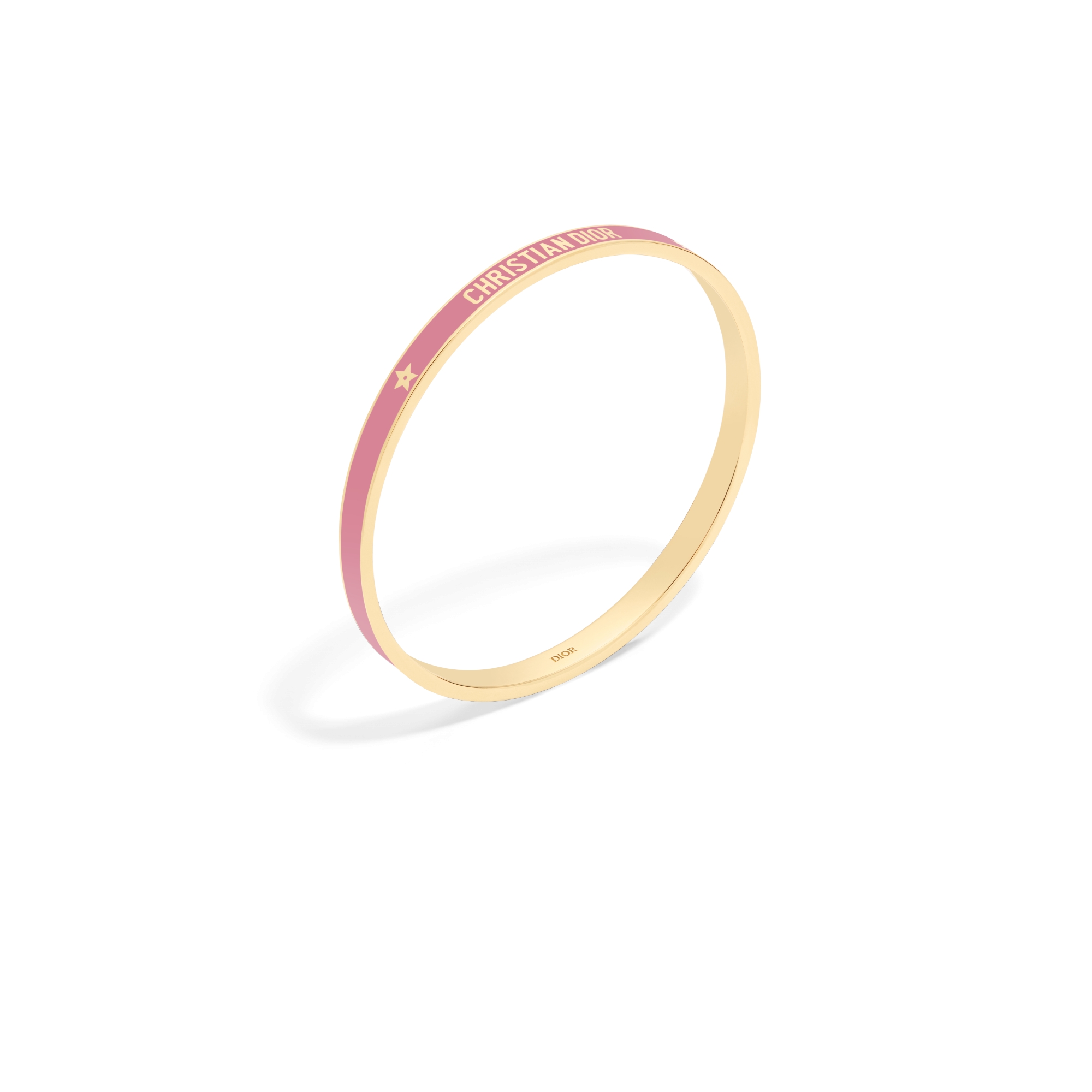Dioriviera Dior Code Bangle Gold-Finish Metal and Candy Pink Lacquer | DIOR