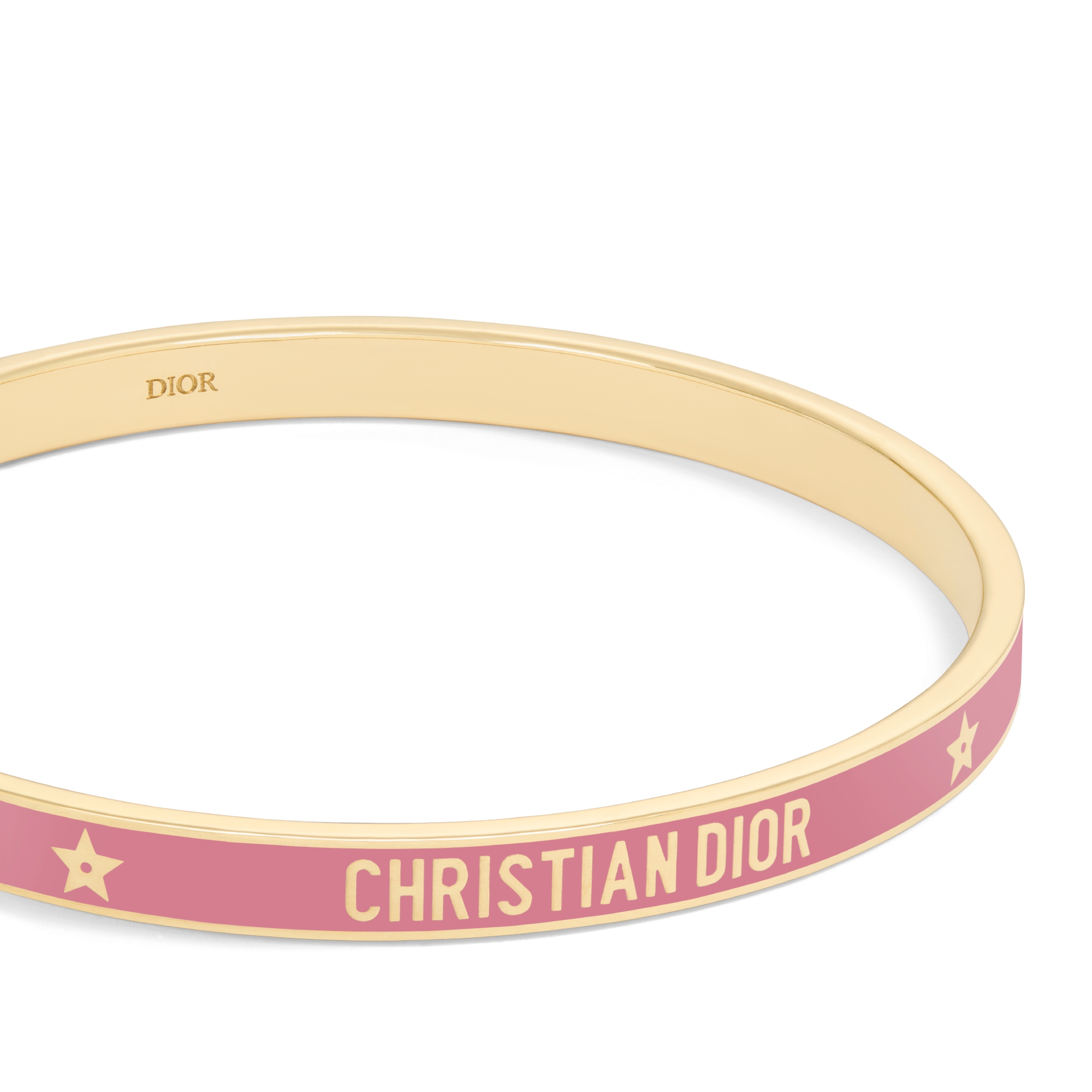 Dioriviera Dior Code Bangle Gold-Finish Metal and Candy Pink Lacquer | DIOR