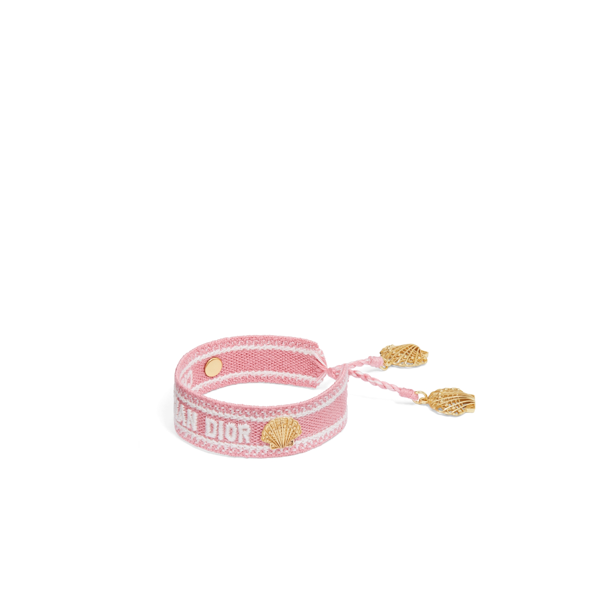Dioriviera Christian Dior Bracelet Candy Pink Cotton and Gold-Finish ...