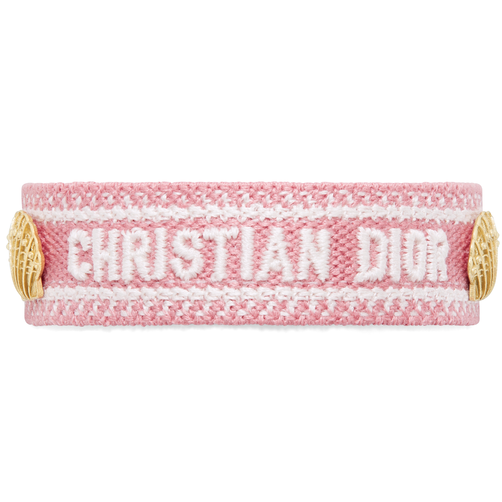 Dioriviera Christian Dior Bracelet Candy Pink Cotton and Gold-Finish ...
