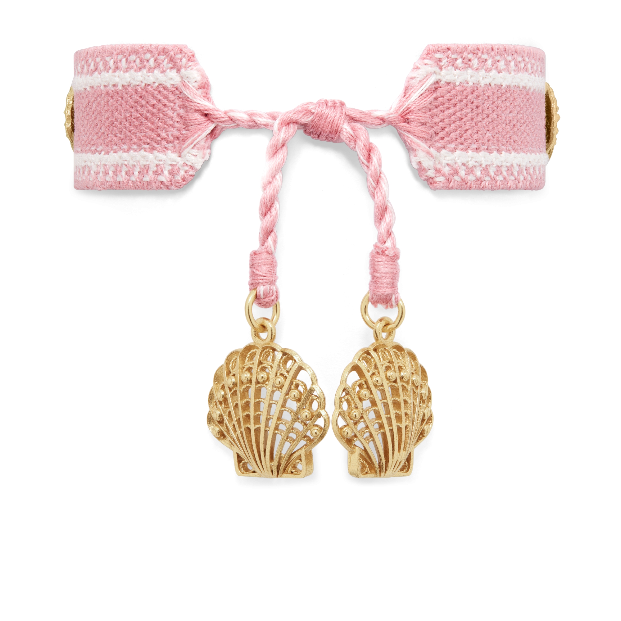 Bracciale Christian Dior Dioriviera Cotone rosa confetto e metallo con ...