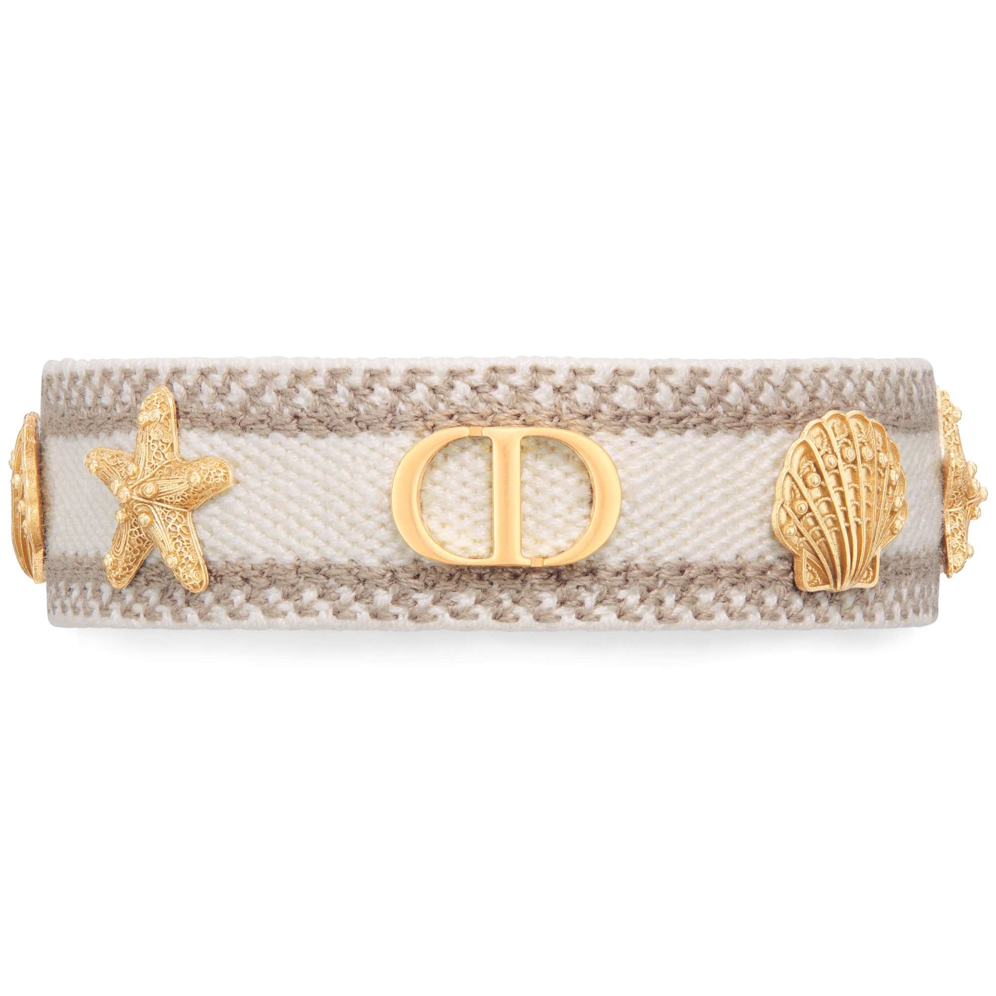 Dioriviera Christian Dior Bracelet Latte Cotton and Gold-Finish Metal ...