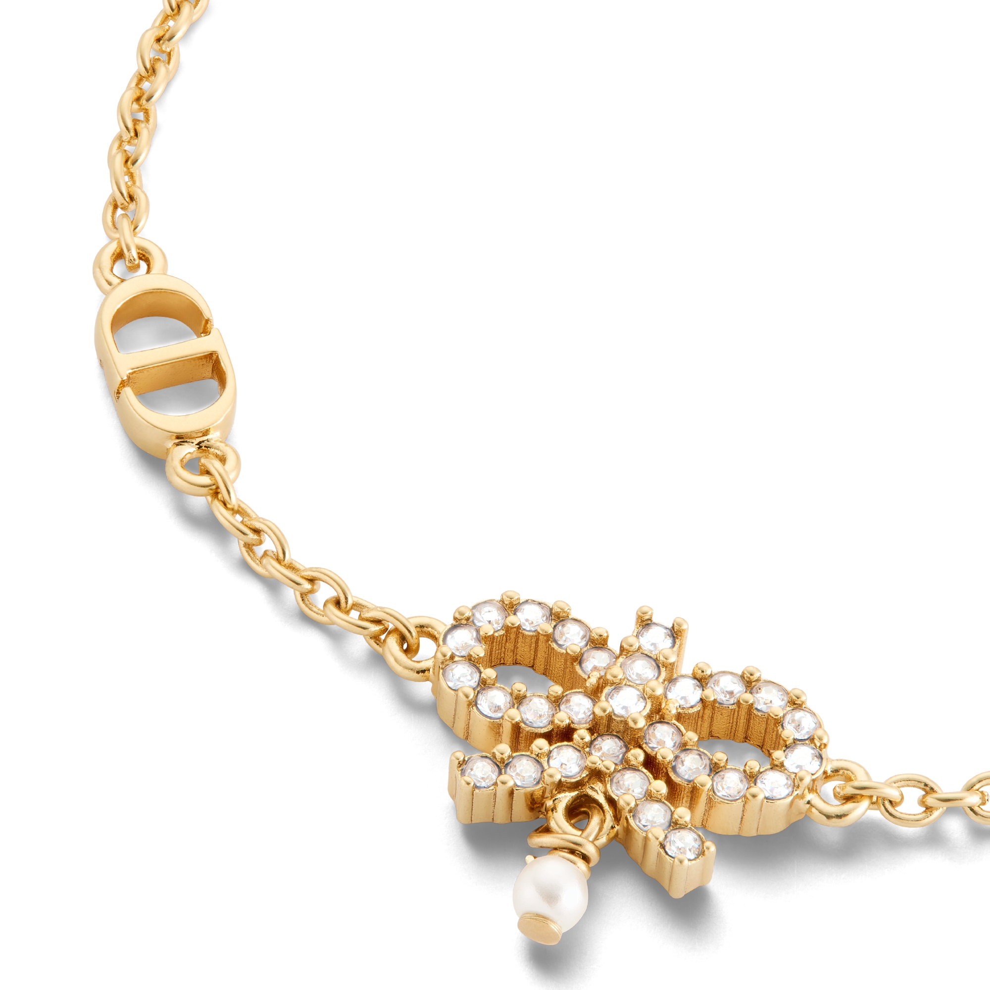 Le Nœud de Dior Bracelet Gold-Finish Metal with White Resin Pearl and ...