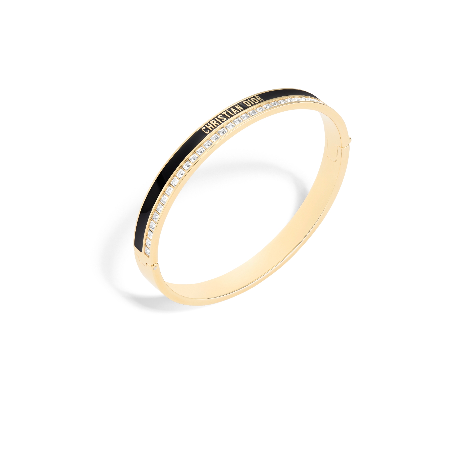 Dior Night Code Bangle Gold-Finish Metal, White Crystals and Black ...