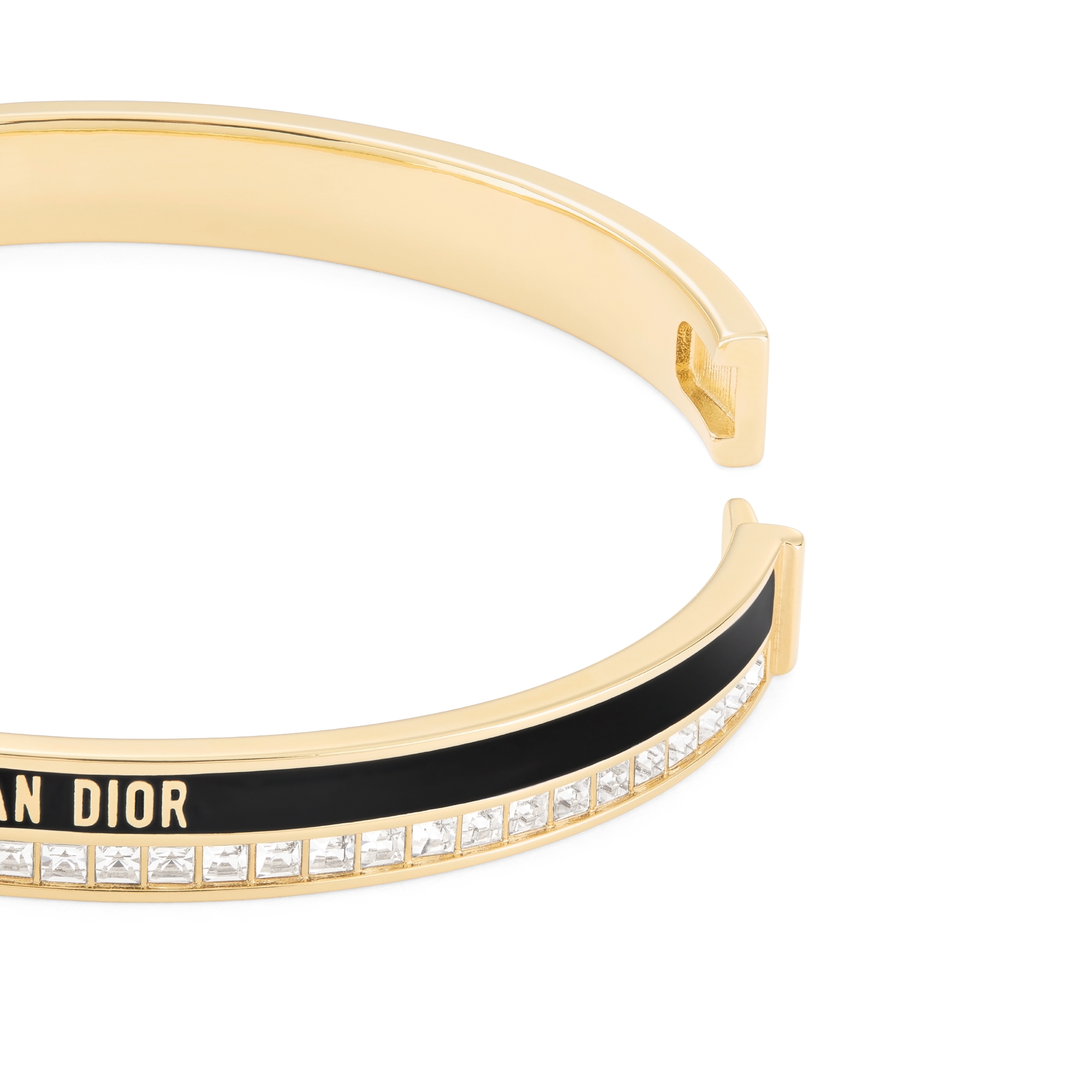 Dior Night Code Bangle Gold-Finish Metal, White Crystals and Black ...