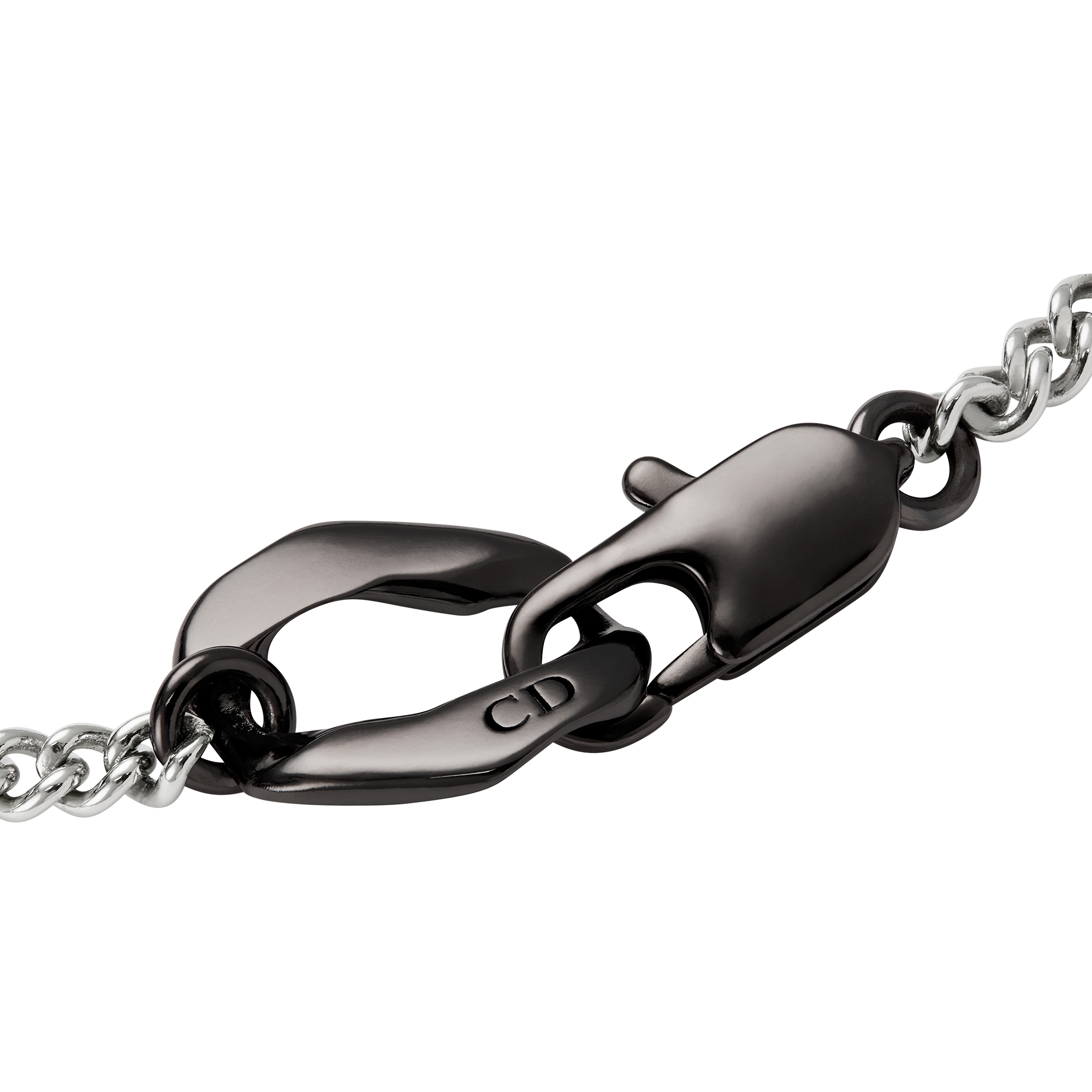 Dior Contrast Chain Link Bracelet Silver- and Ruthenium-Finish Brass | DIOR