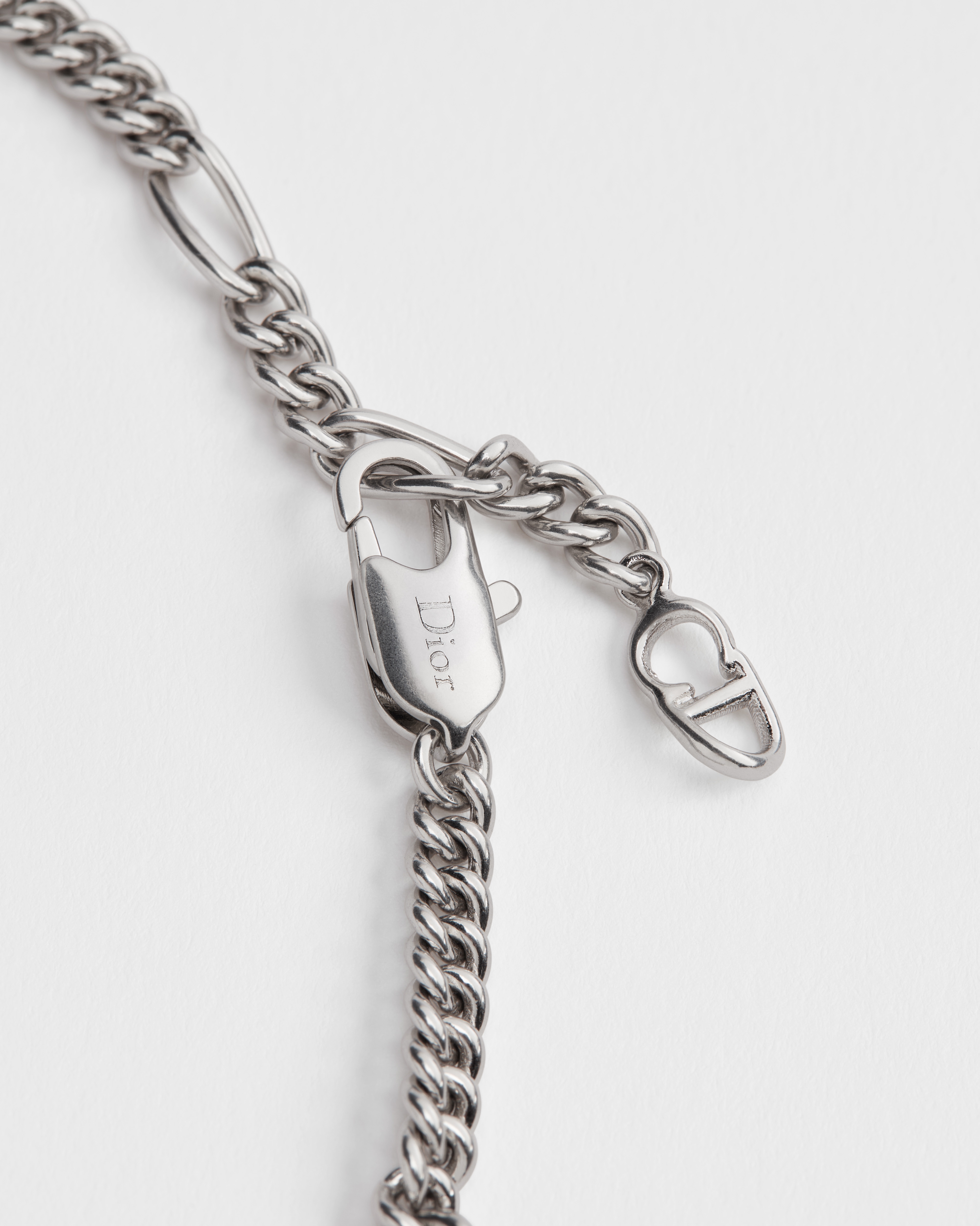 CD Icon Thin Chain Link Bracelet Silver-Finish Brass | DIOR