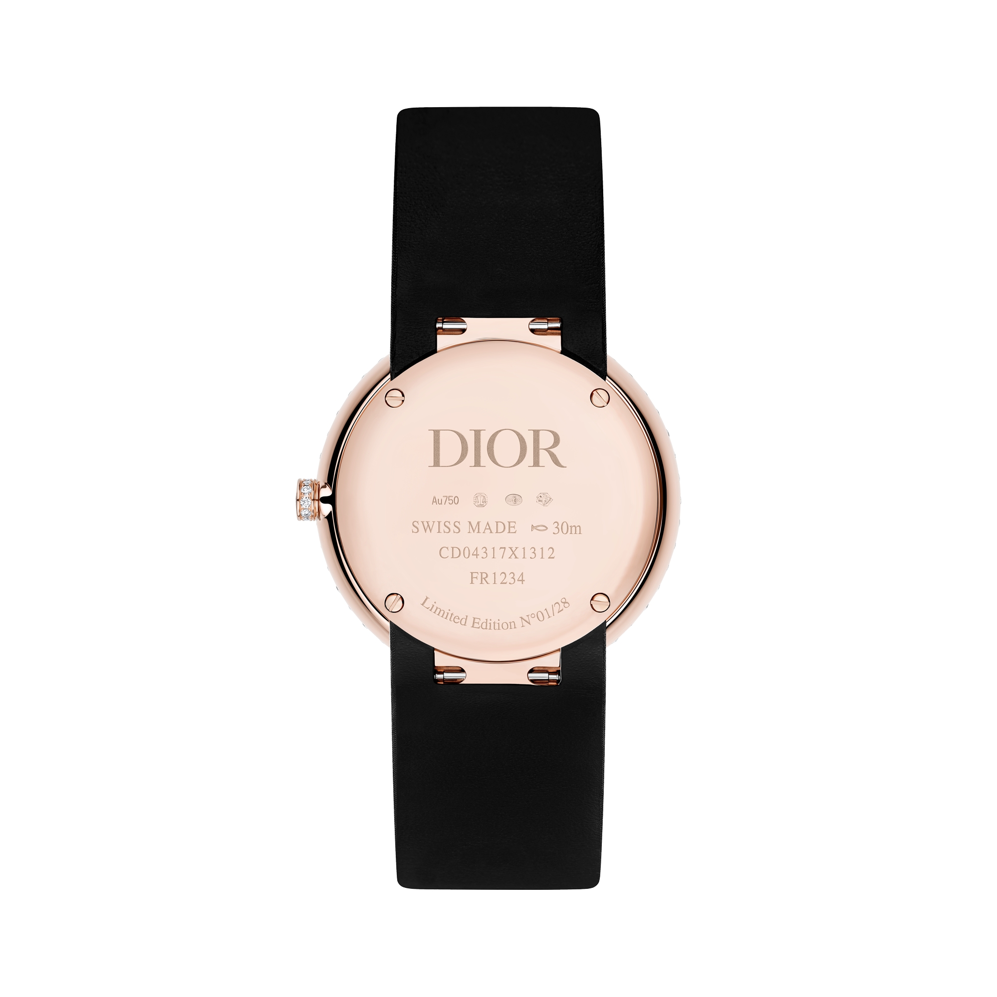 DIOR | La D de Dior Archi Dior 直径38mmケース ピンクゴールド・オニキス・ダイヤモンド