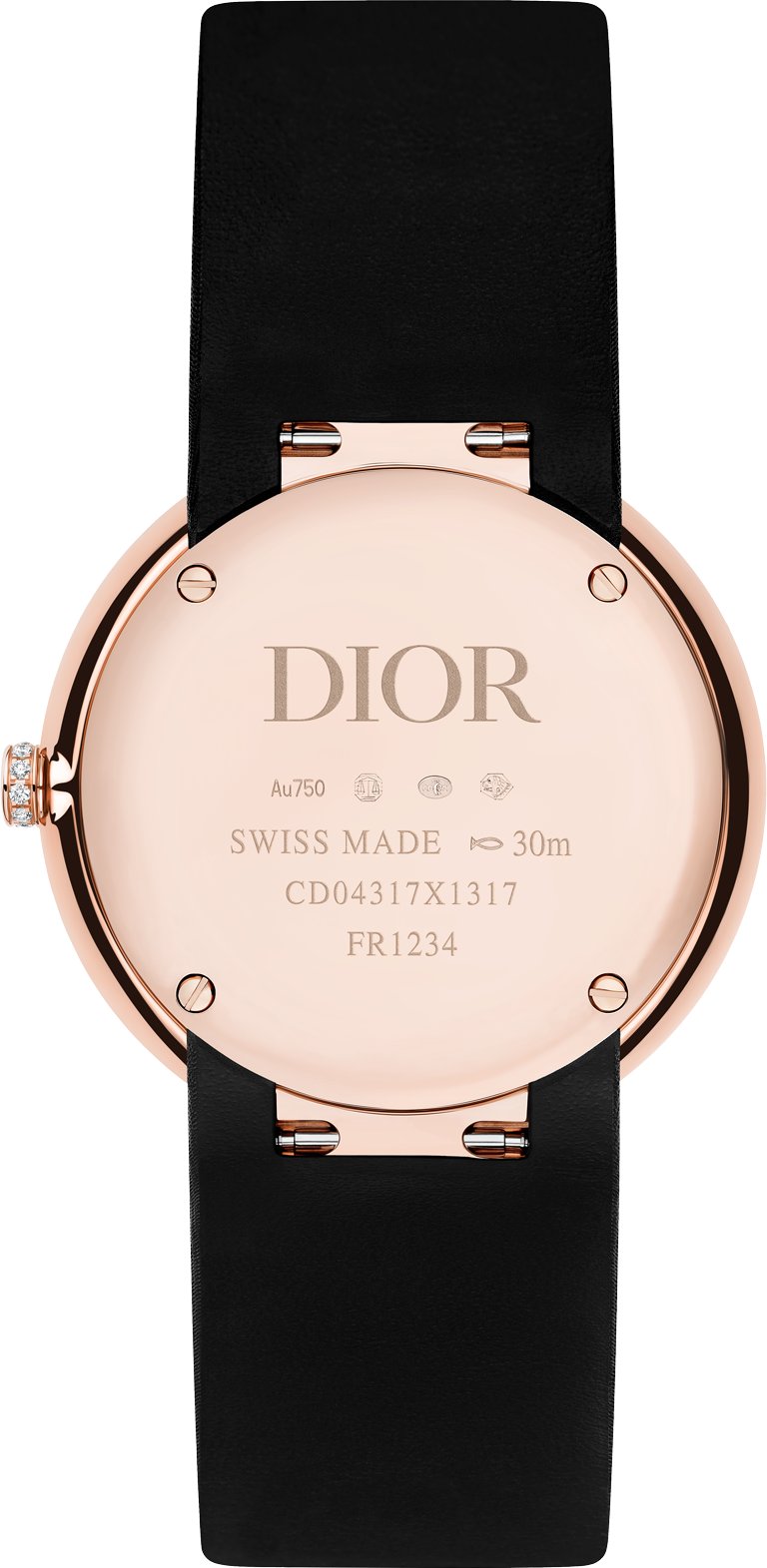 La D de Dior Étoile des Vents Ø 38 mm, oro rosa, madreperla bianca e ...
