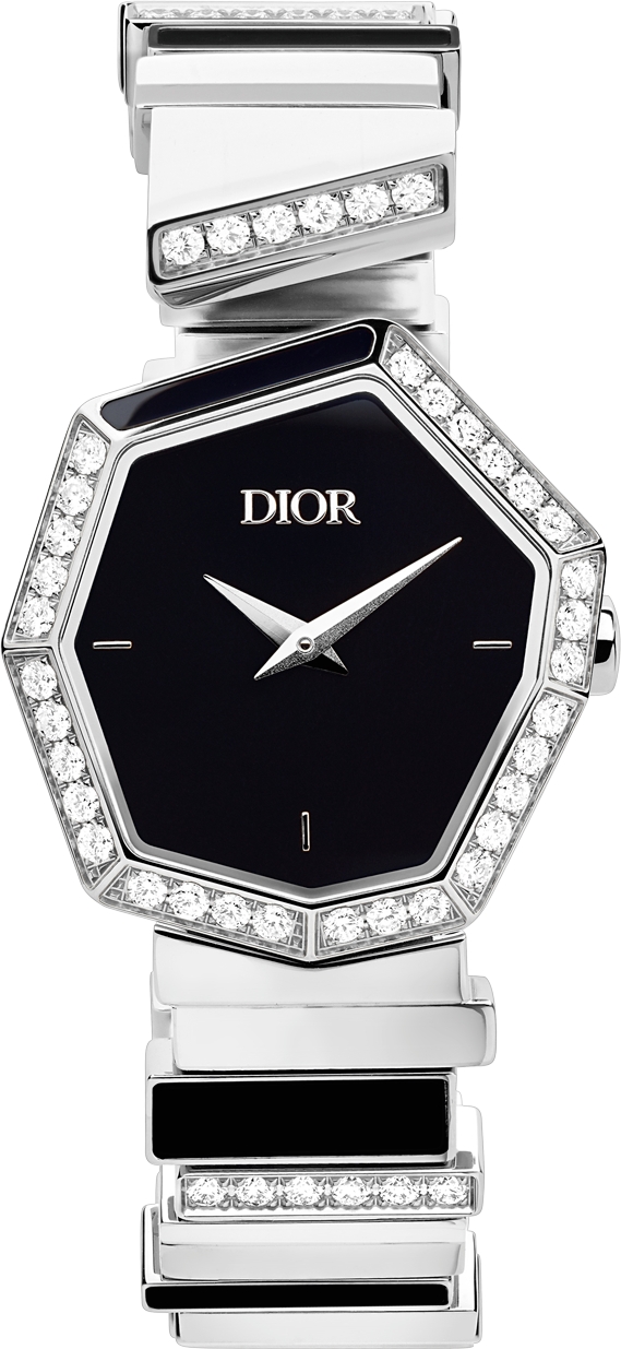 GEM DIOR Ø 27 мм, сталь, перламутр и бриллианты | DIOR