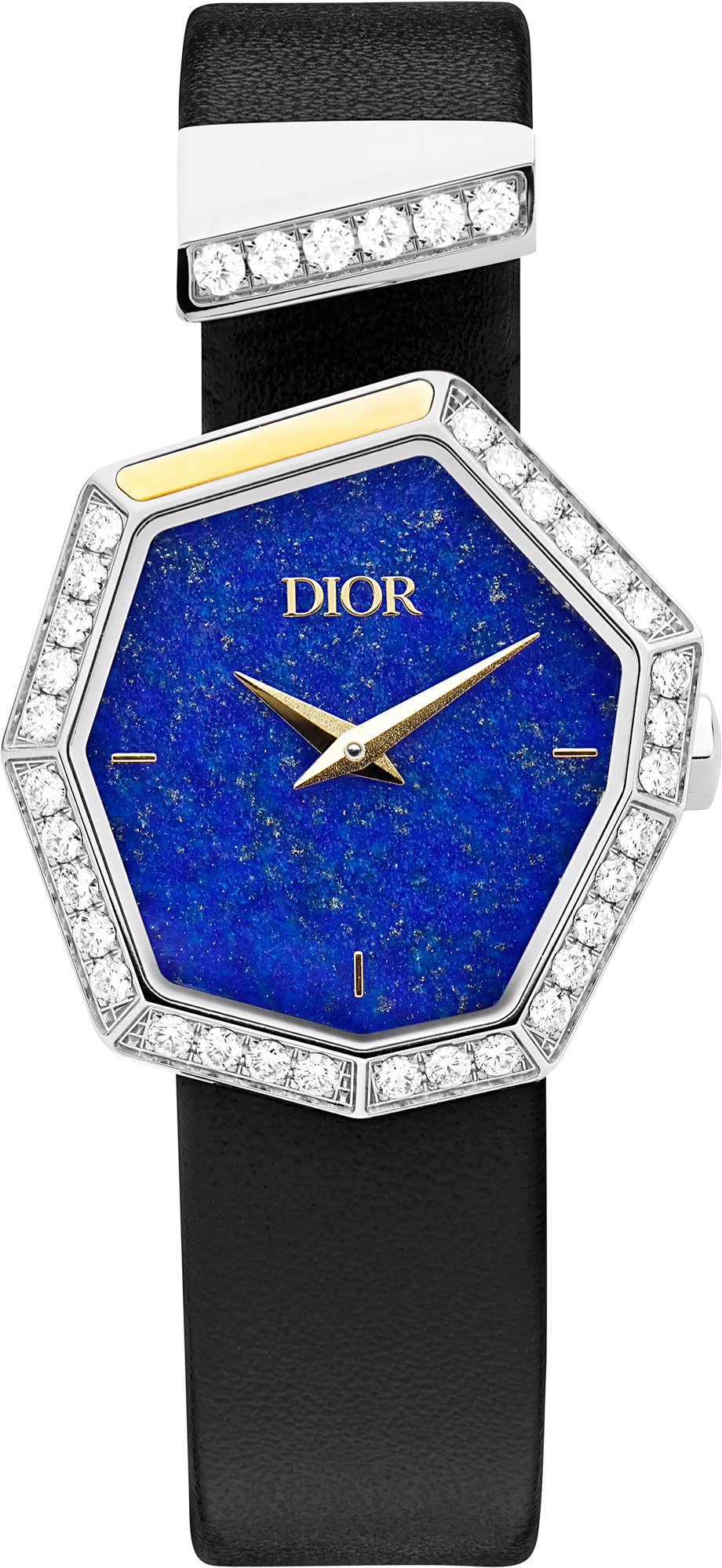 GEM DIOR Ø 27 mm (1”), Steel, Yellow Gold, Lapis Lazuli and Diamonds | DIOR