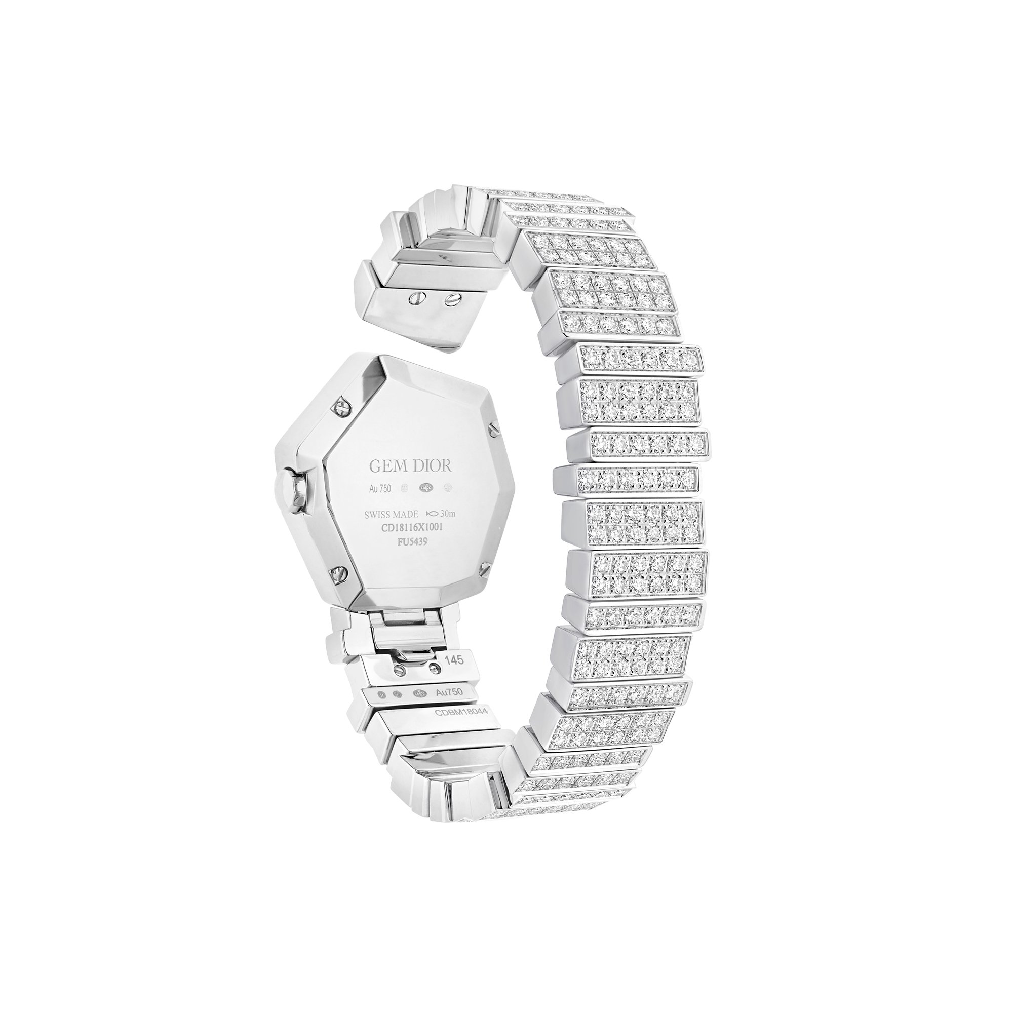 18K White Gold and Diamonds GEM DIOR Ø 27 mm, Quartz Movement | DIOR