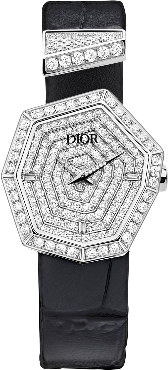 18K White Gold and Diamonds GEM DIOR Ø 27 mm, Quartz Movement | DIOR